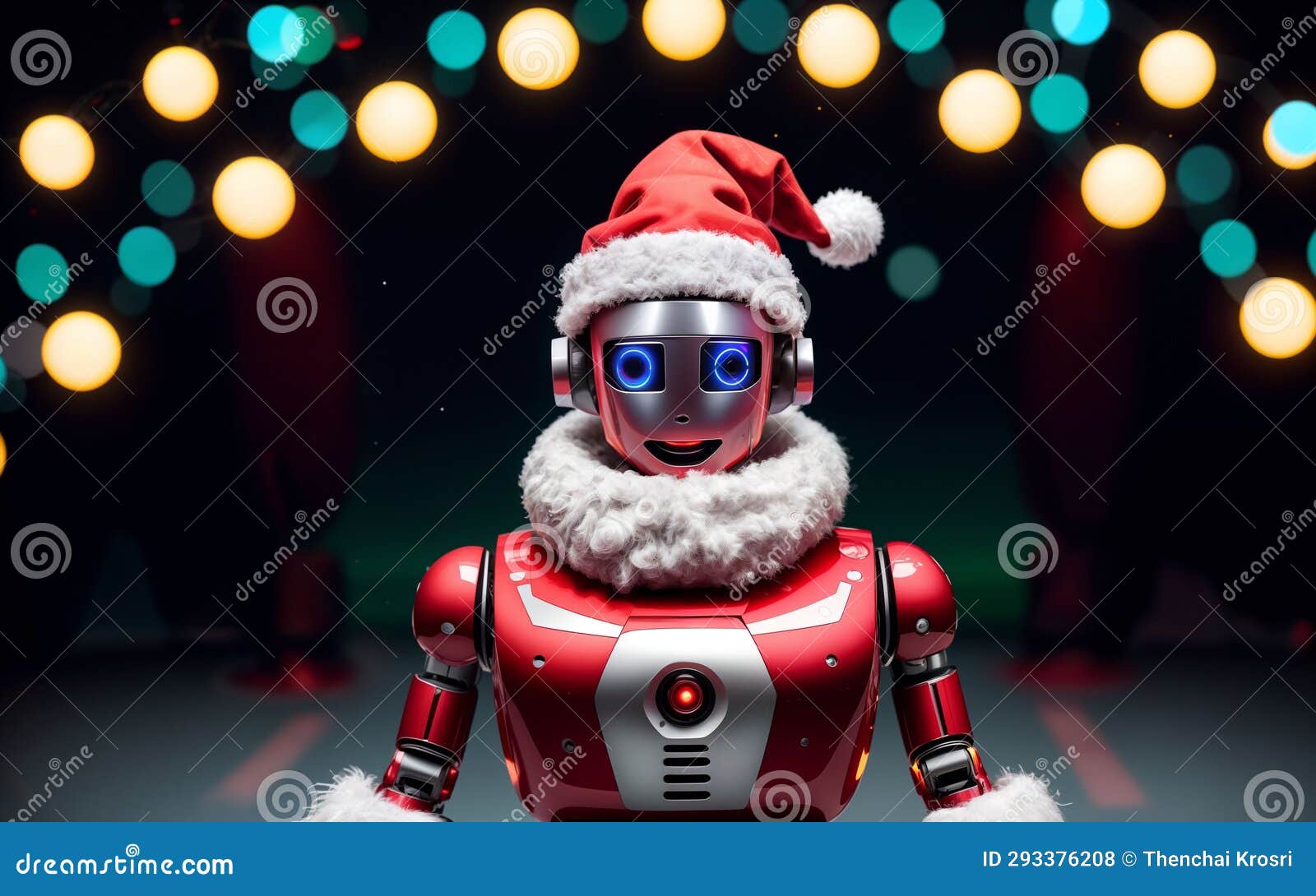 Robo-Santa Bringing Techno-Cheer To Christmas Stock Illustration ...