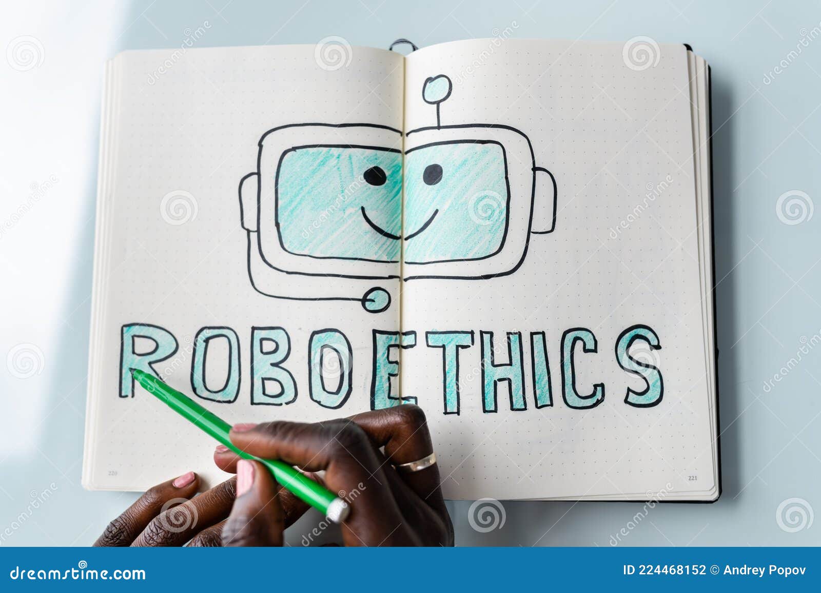 Roboethincs and Artificial Intelligence Concept Stock Photo - Image of ...
