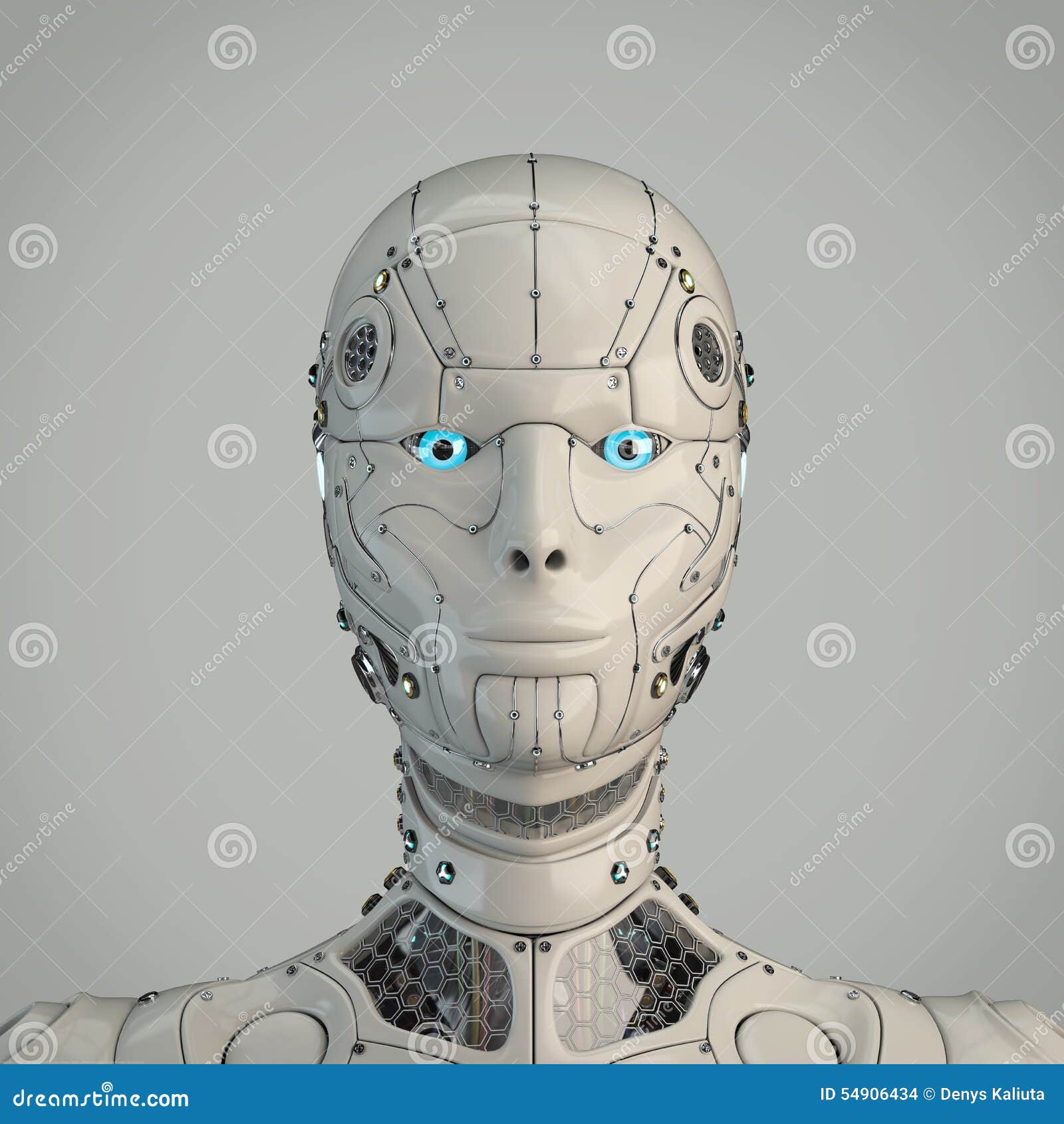 Robogirl head stock illustration. Illustration of concept - 54906434