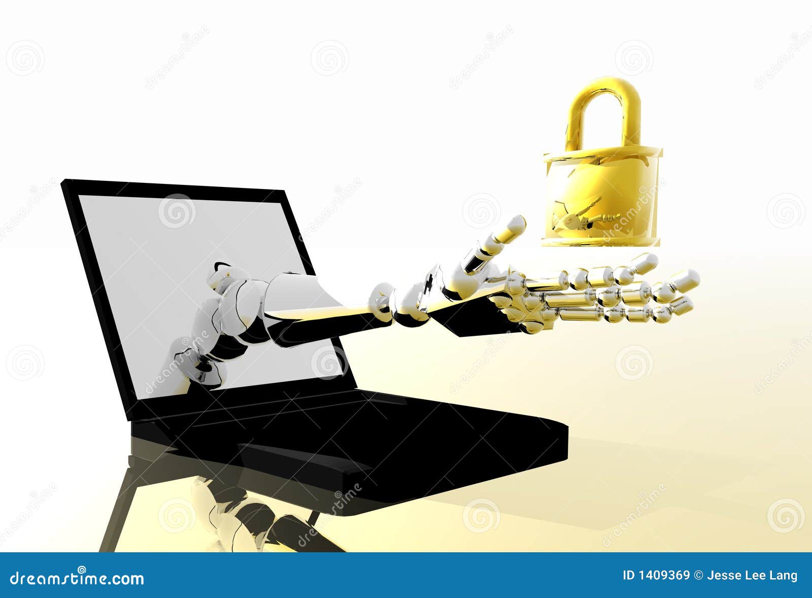 Robot stock illustration. Illustration of inteligent, android - 1409369