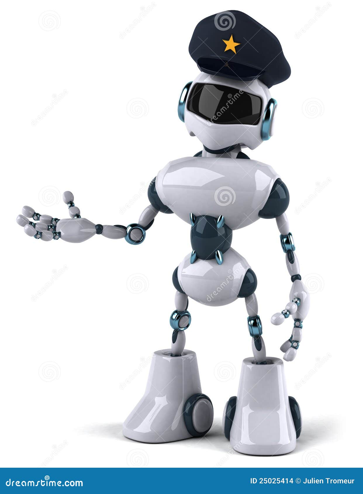 Robot stock illustration. Illustration of salute, police - 25025414
