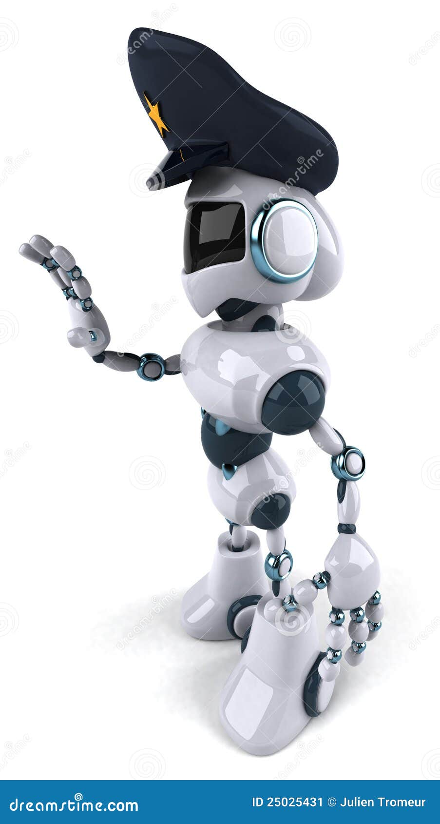 Robot stock illustration. Illustration of salute, android - 25025431