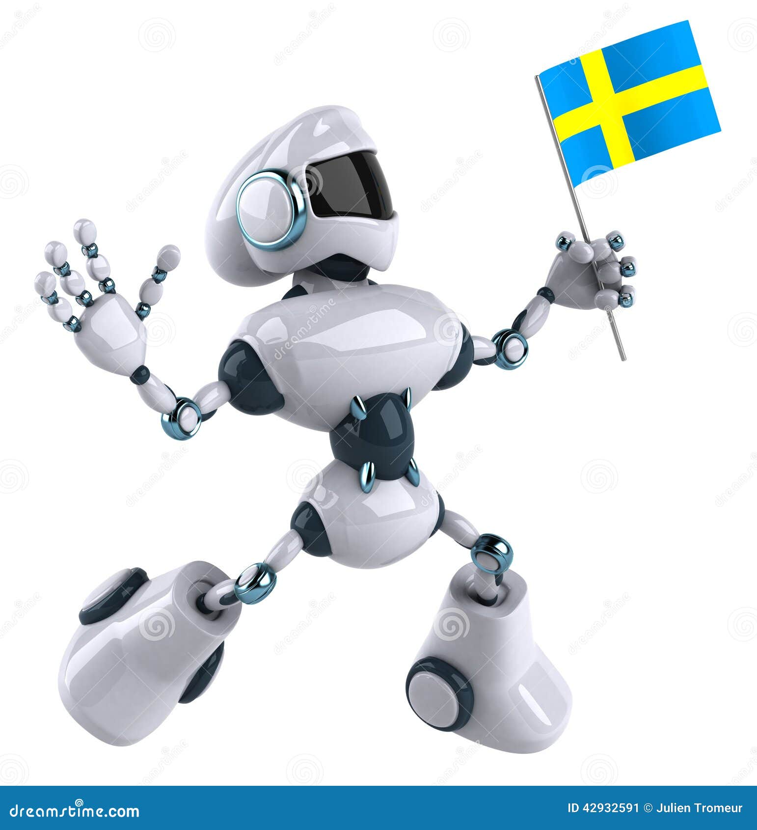 Robot stock illustration. Illustration of sweden, symbol - 42932591