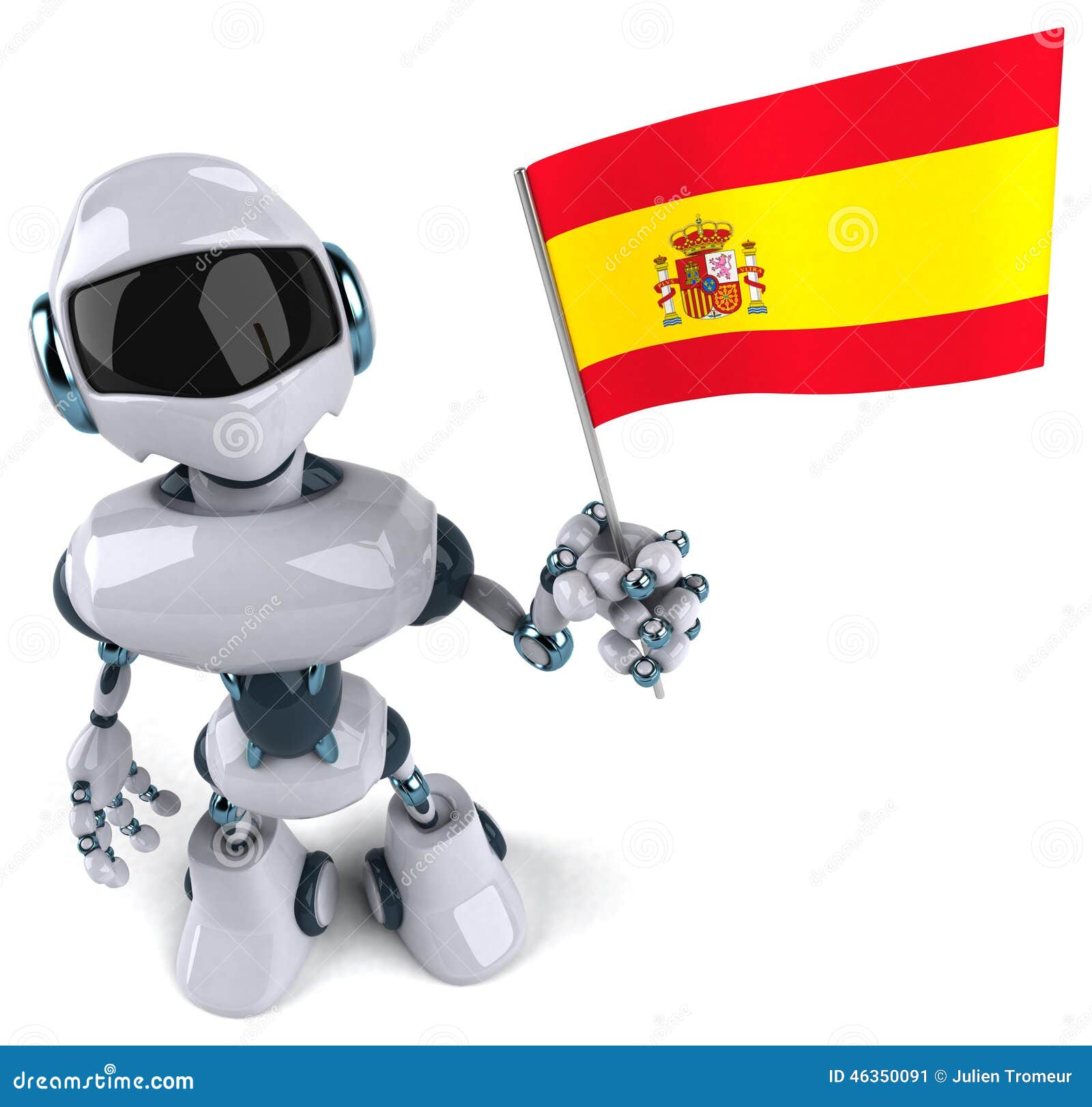 Robot stock illustration. Illustration of science, spanish - 46350091