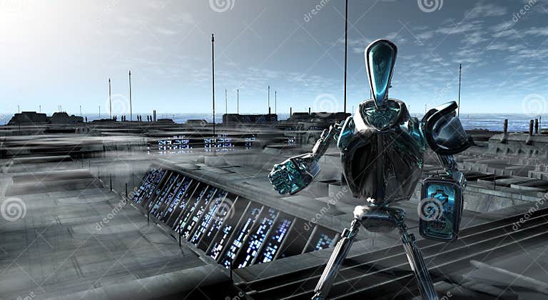 Robot stock illustration. Illustration of jesse, wallpaper - 5994592