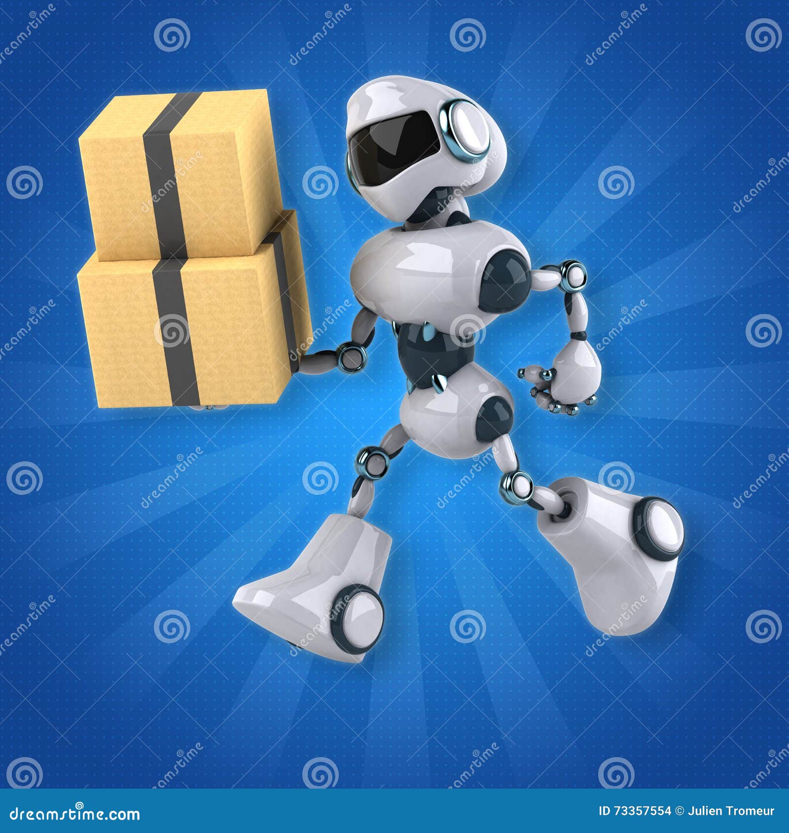 Robot stock illustration. Illustration of concept, moving - 73357554