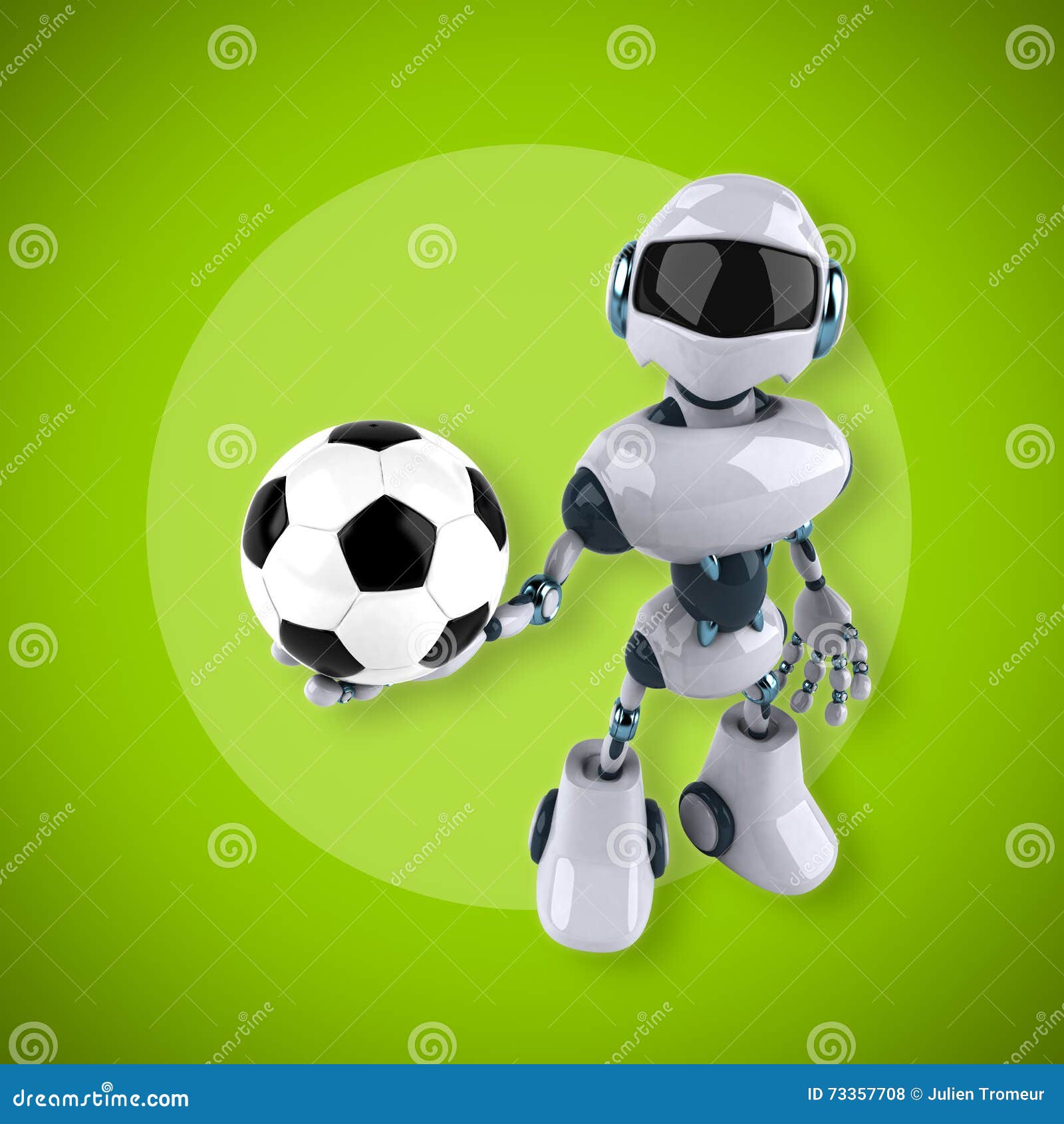Robot stock illustration. Illustration of soccer, football - 73357708