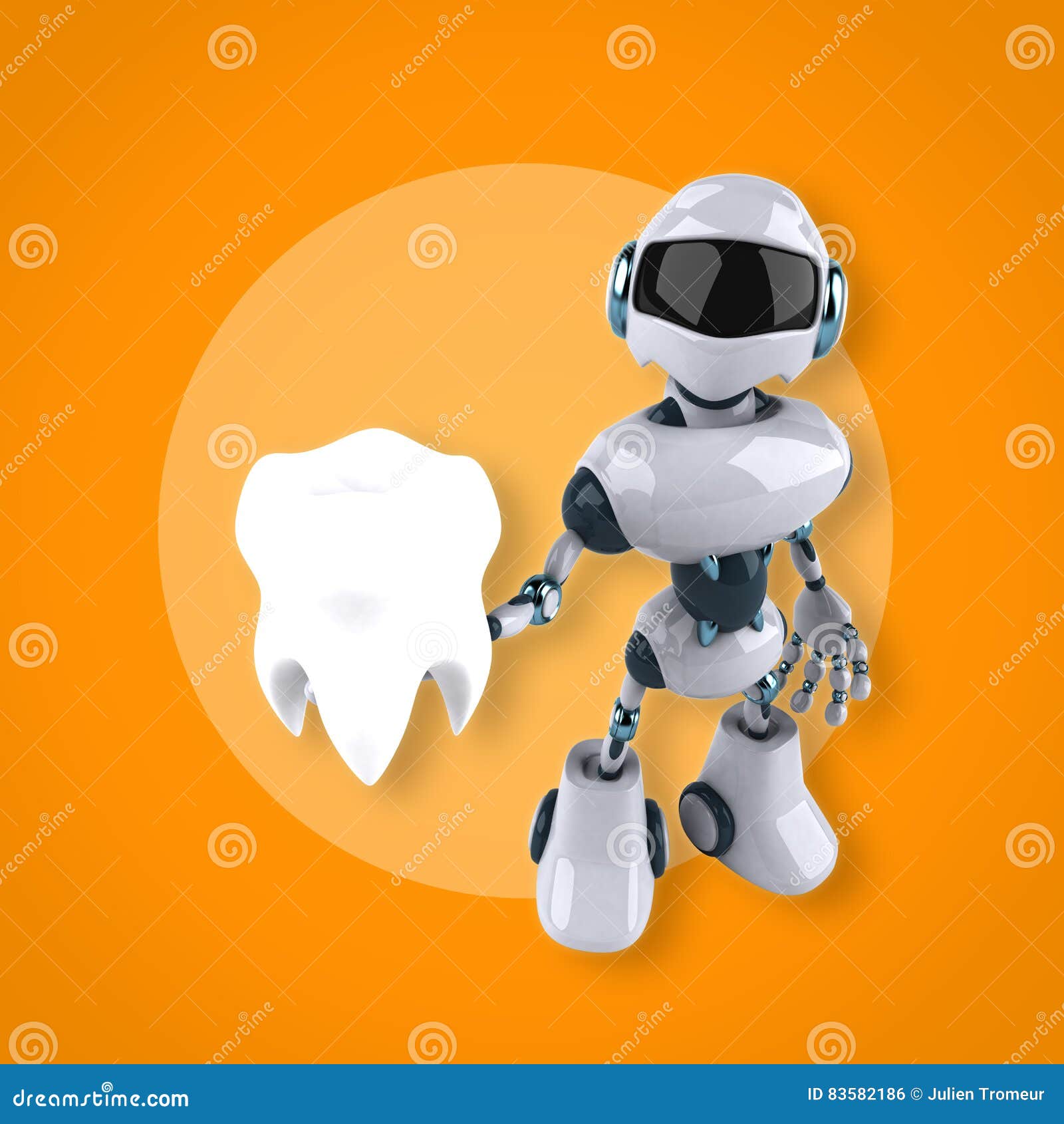 Robot stock illustration. Illustration of robotic, teeth - 83582186