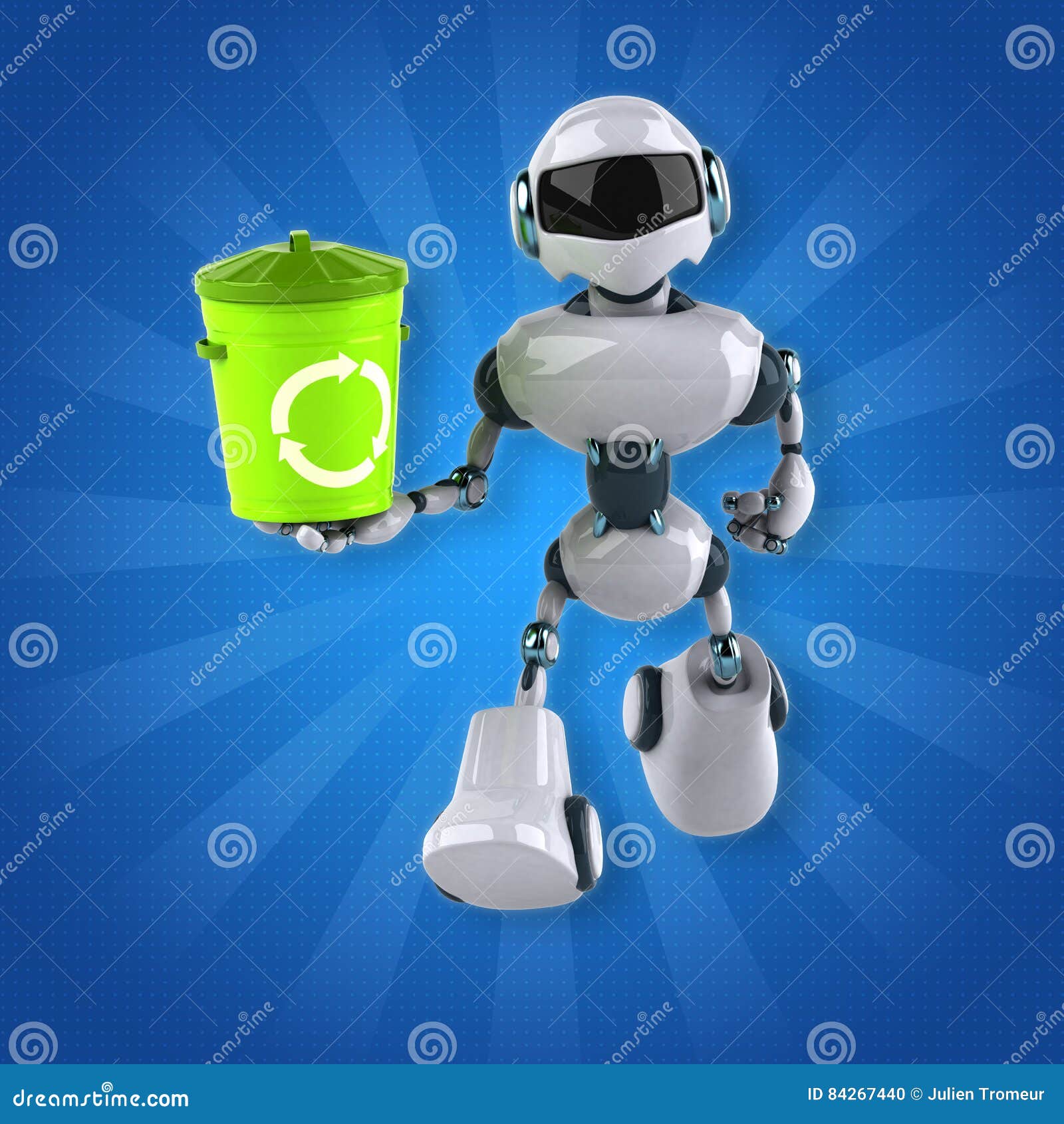 Robot stock illustration. Illustration of concept, trash - 84267440