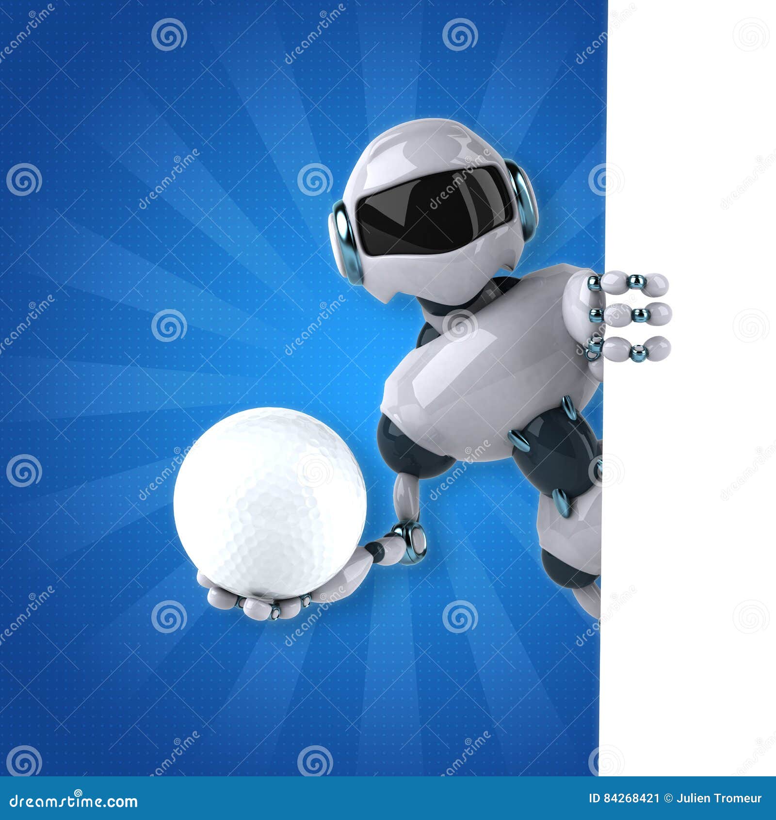 Robot stock illustration. Illustration of golf, automation - 84268421