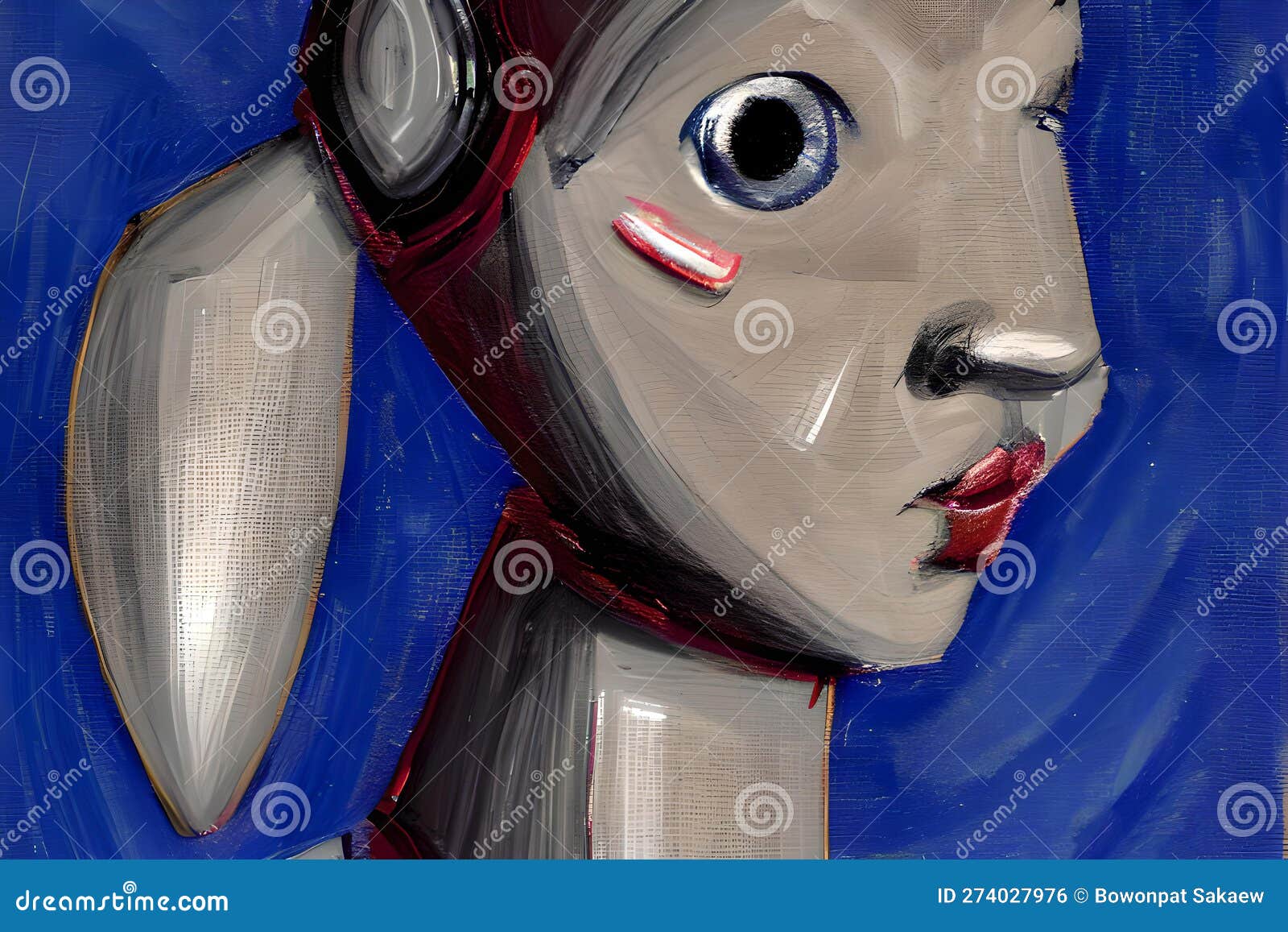 Robot Abstract Art. Generative AI Stock Illustration - Illustration of ...