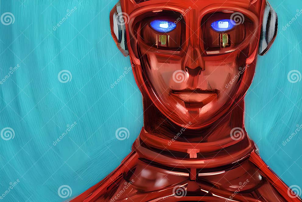 Robot Abstract Art. Generative AI Stock Illustration - Illustration of ...