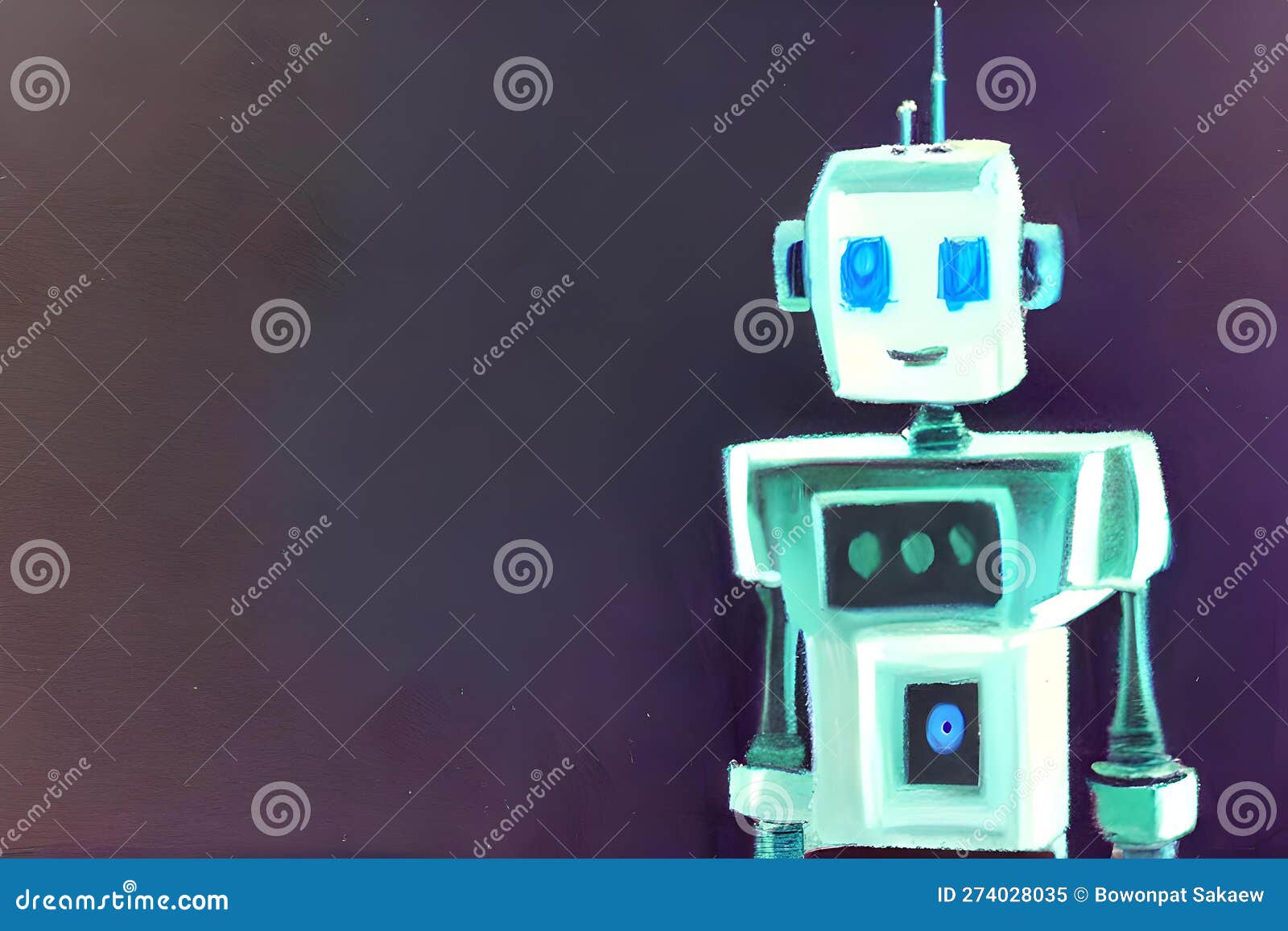 Robot Abstract Art. Generative AI Stock Illustration - Illustration of ...