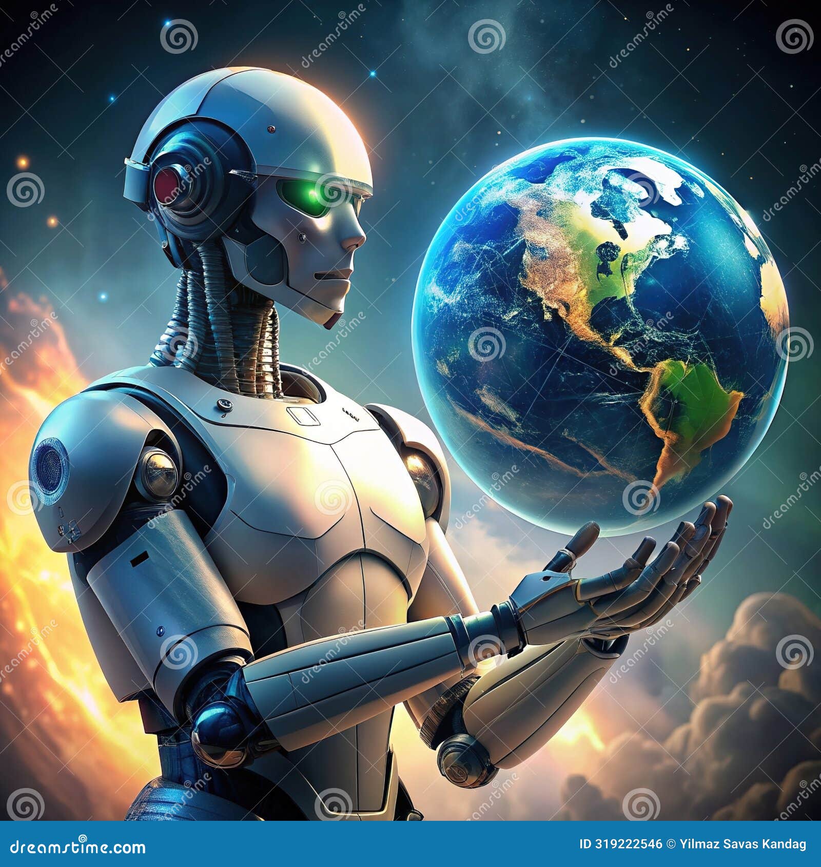 Robot Age. New Generation Robots. Robot Holding a World Globe Stock ... Robot Age. New Generation Robots. Robot Holding a World Globe Stock ...