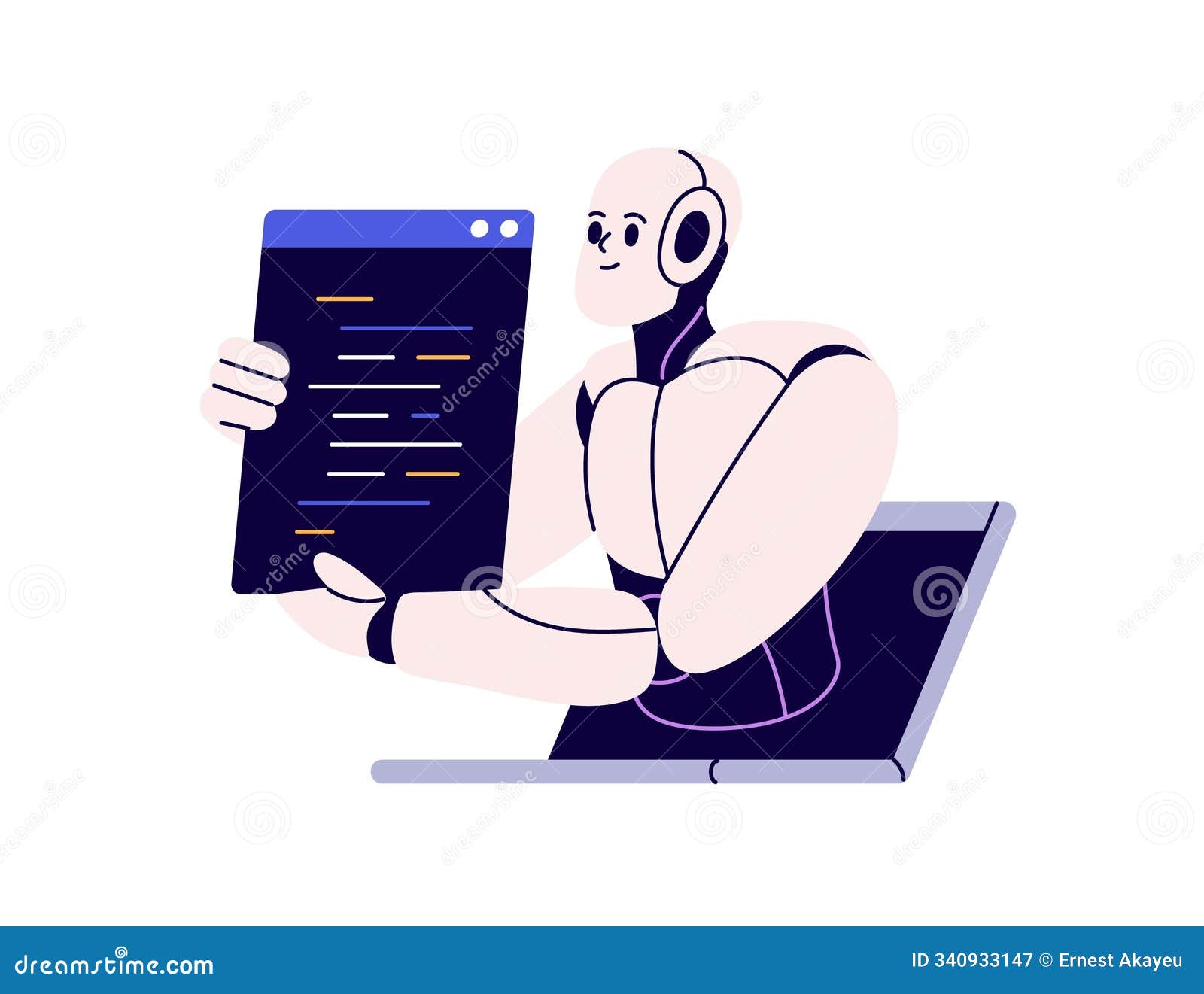 Robot, AI Assistant. Digital Virtual Bot, Automated Assistant with ...