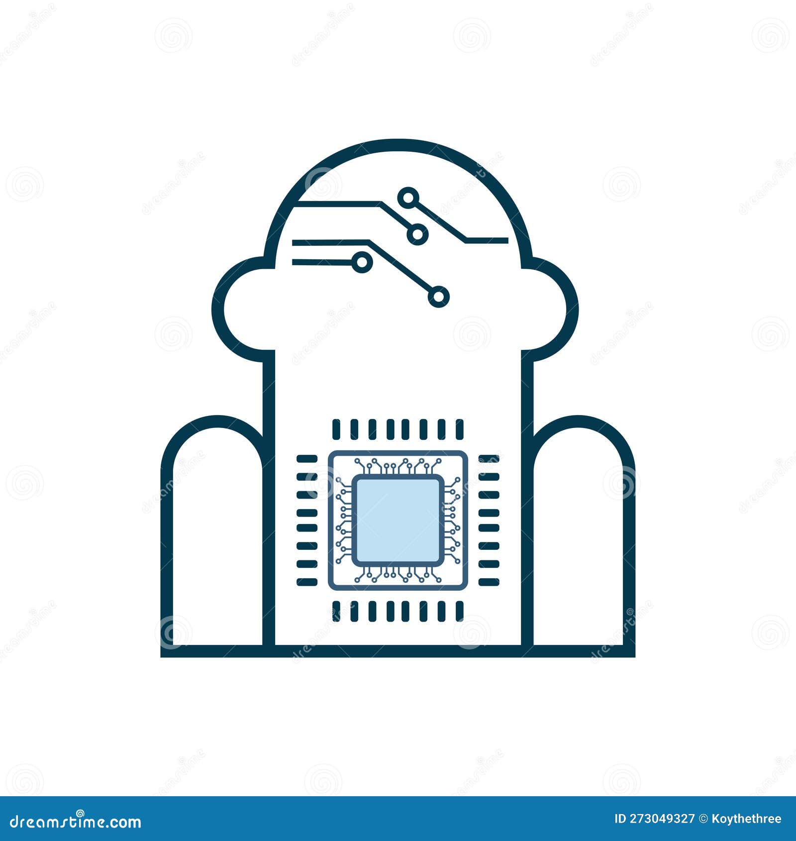 Robot AI Icon, Symbol, UI Design on White Background, a Modern ...