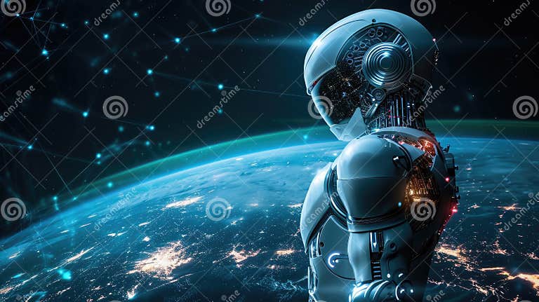 A Robot AI, Powered by Artificial Intelligence, in Harmony with the ...