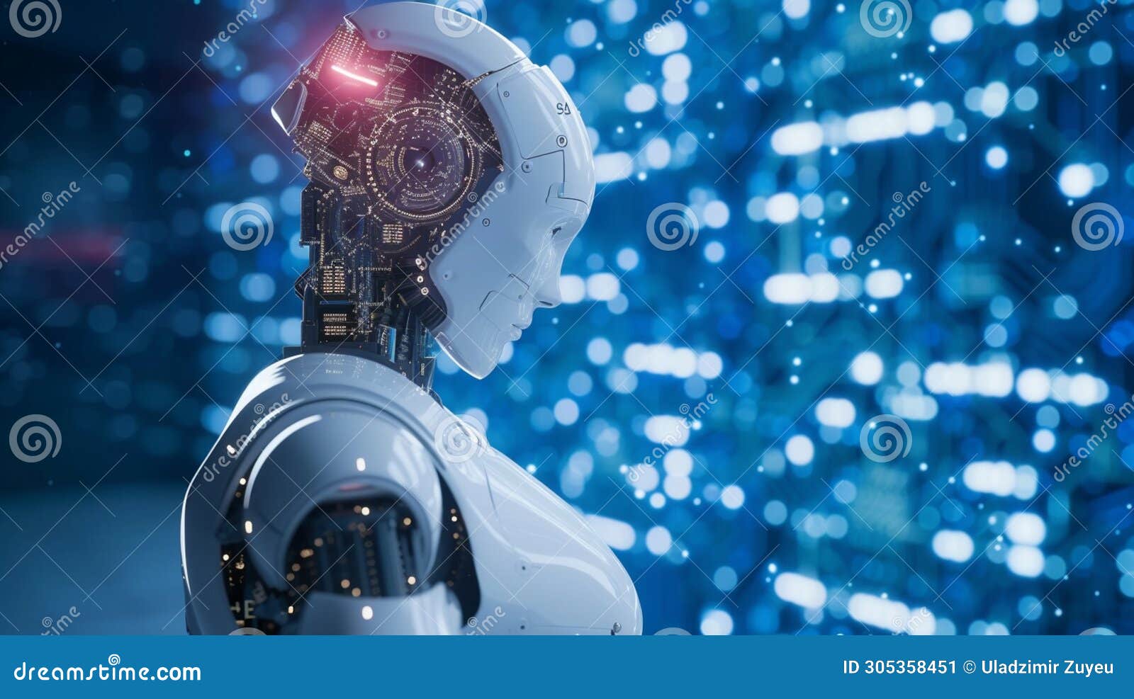 Robot Ai Technology Background Stock Image - Image of black, abstract ...