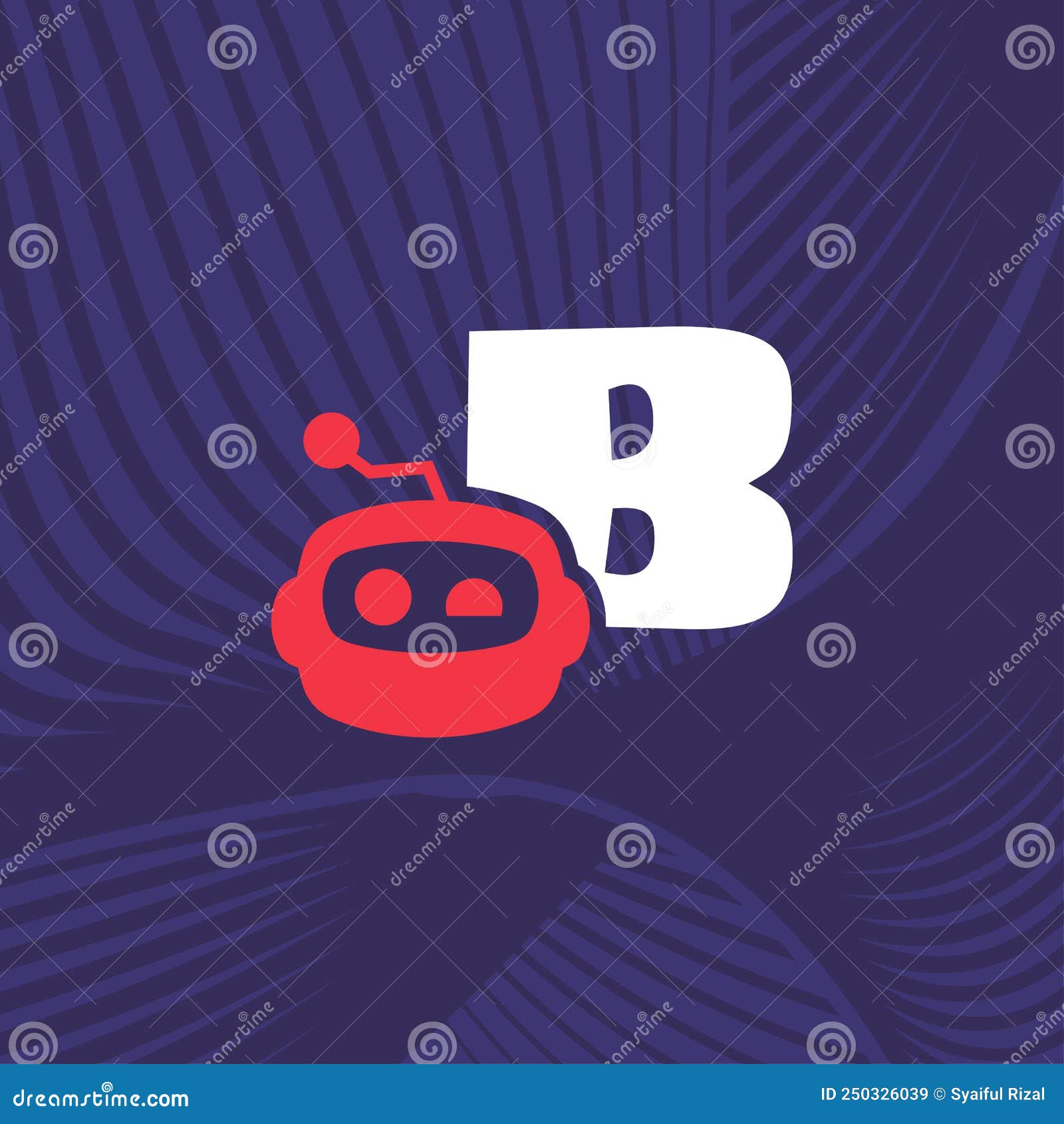 Robot Logo with Alphabet B with Background Stock Illustration ...