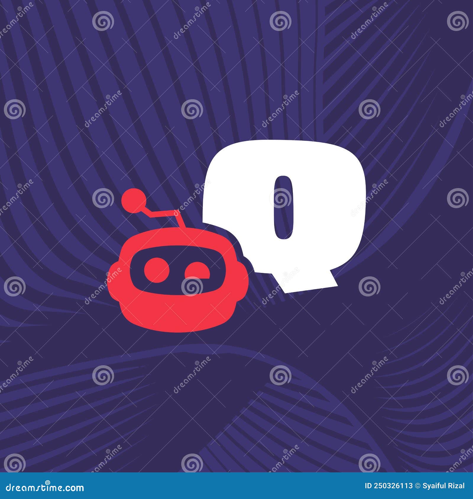 Robot Logo with Alphabet Q with Background Stock Vector - Illustration ...