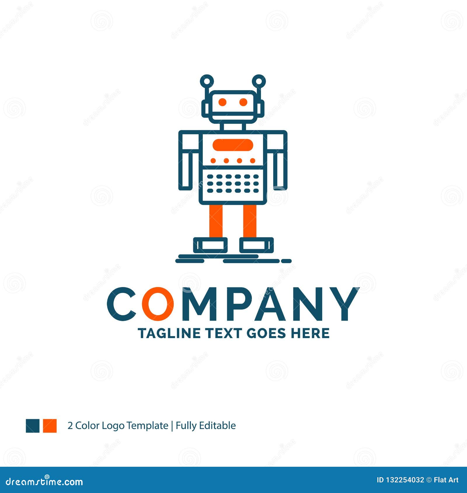 Robot, Android, Artificial, Bot, Technology Logo Design. Blue an Stock ...