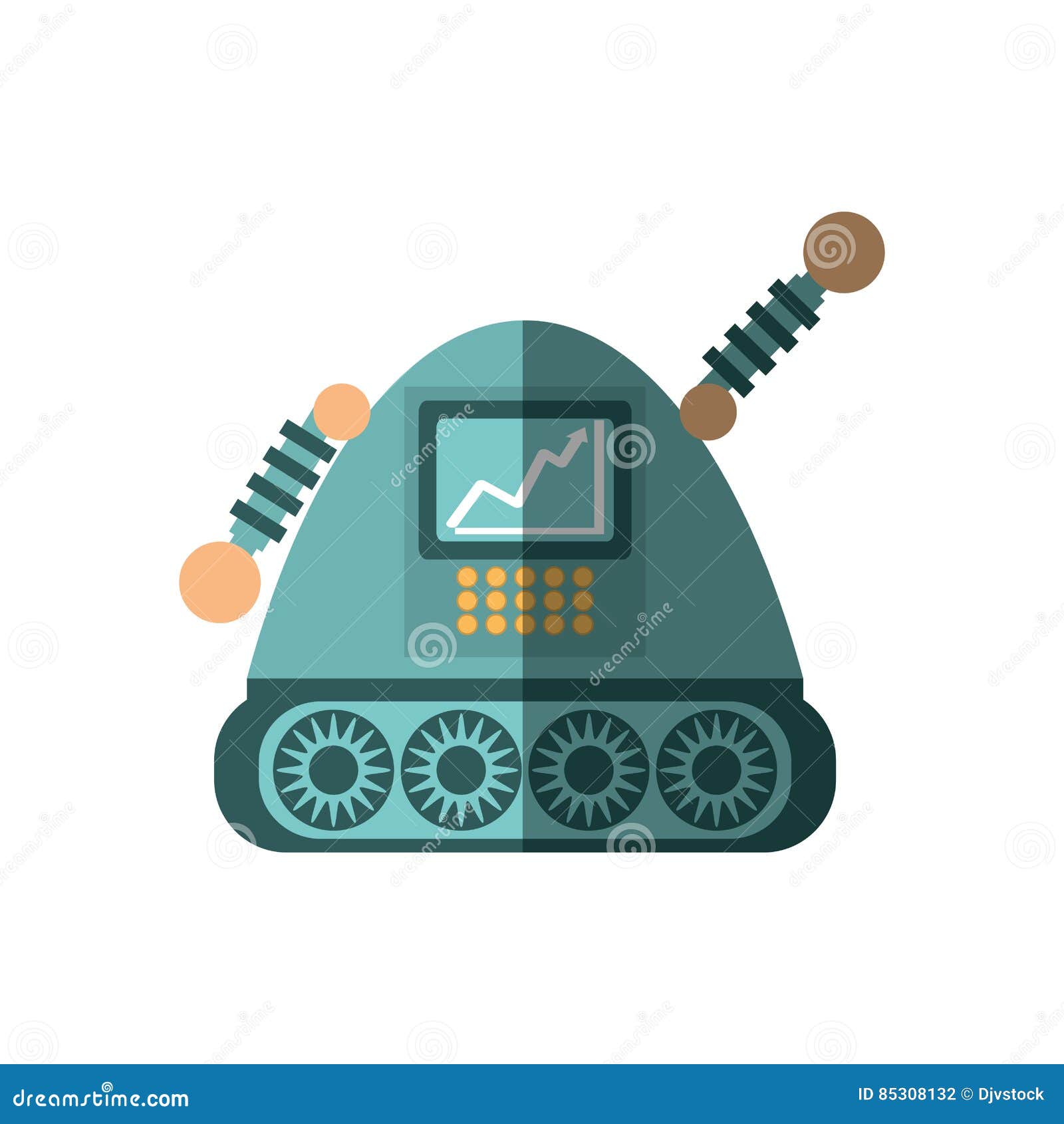 Robot Android Automation Icon Shadow Stock Illustration - Illustration ...