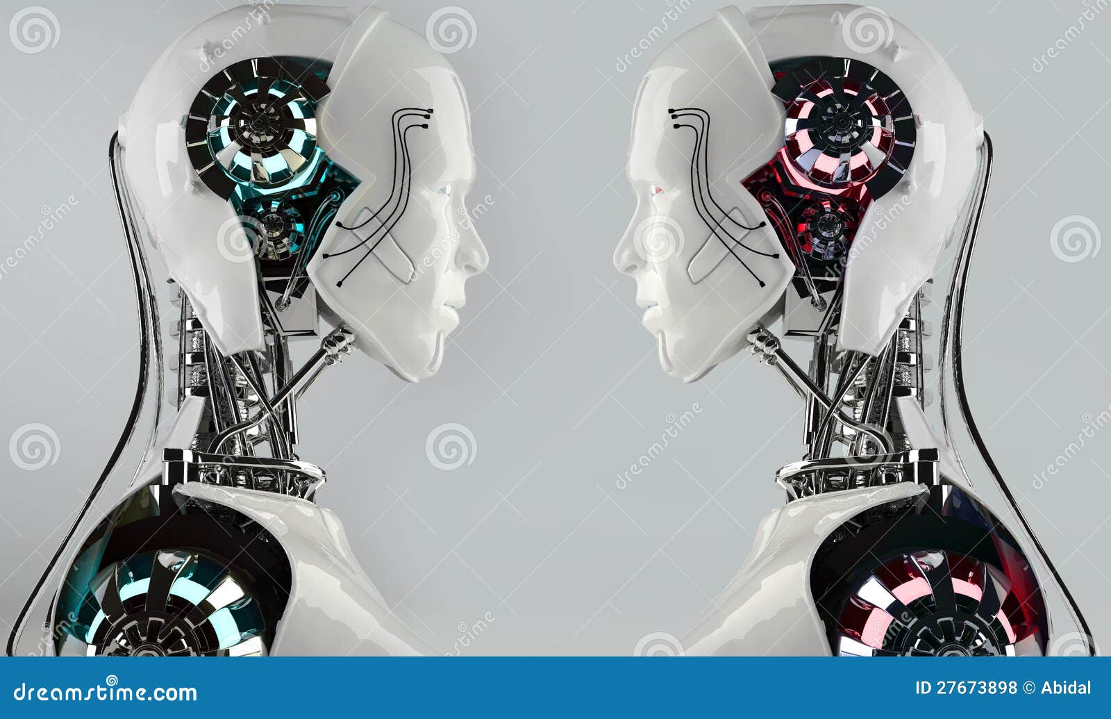 Robot Android Men Competition Stock Illustration - Illustration of ...