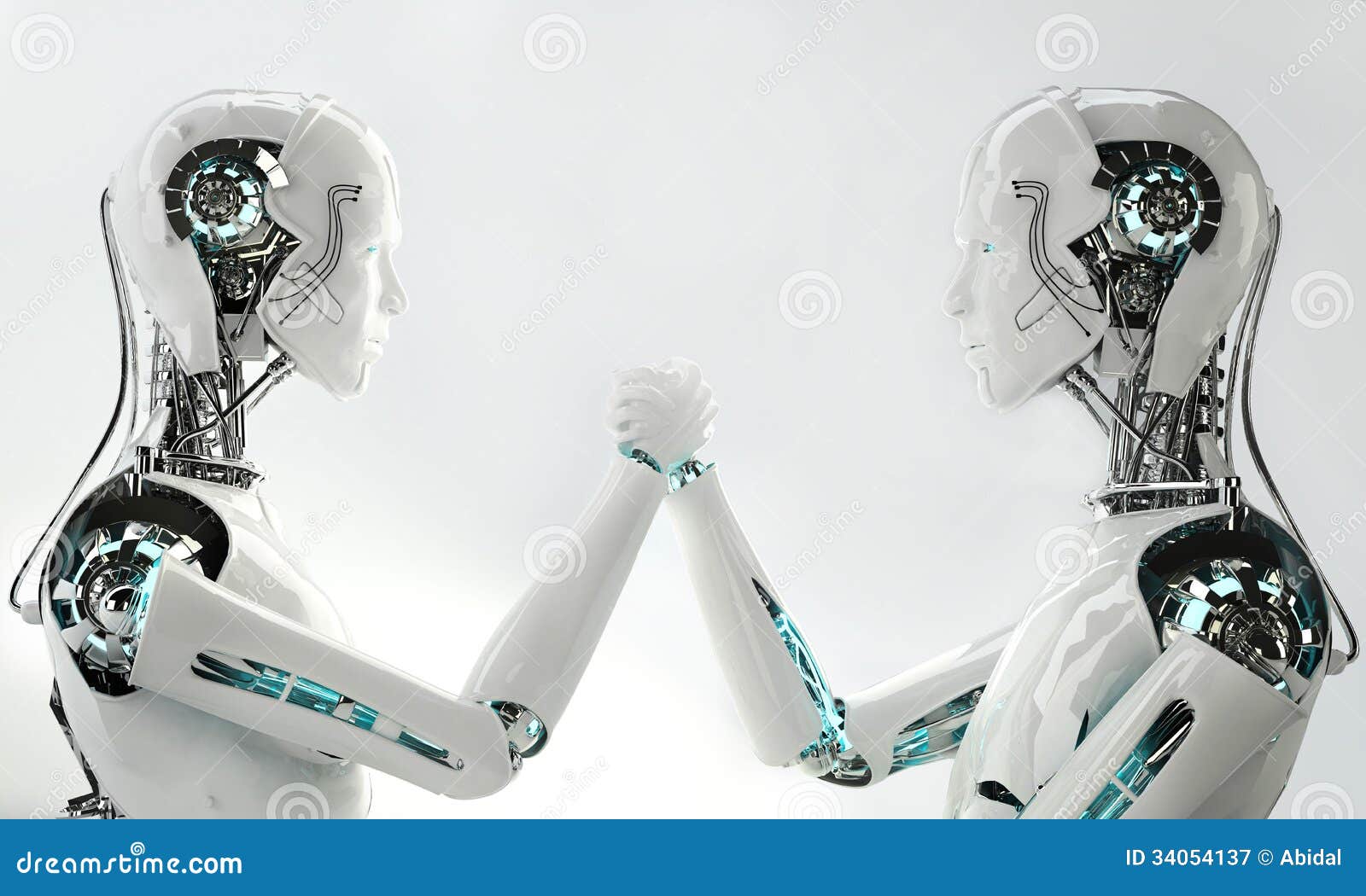 Robot Android Men Team Work Stock Illustration - Illustration of ...