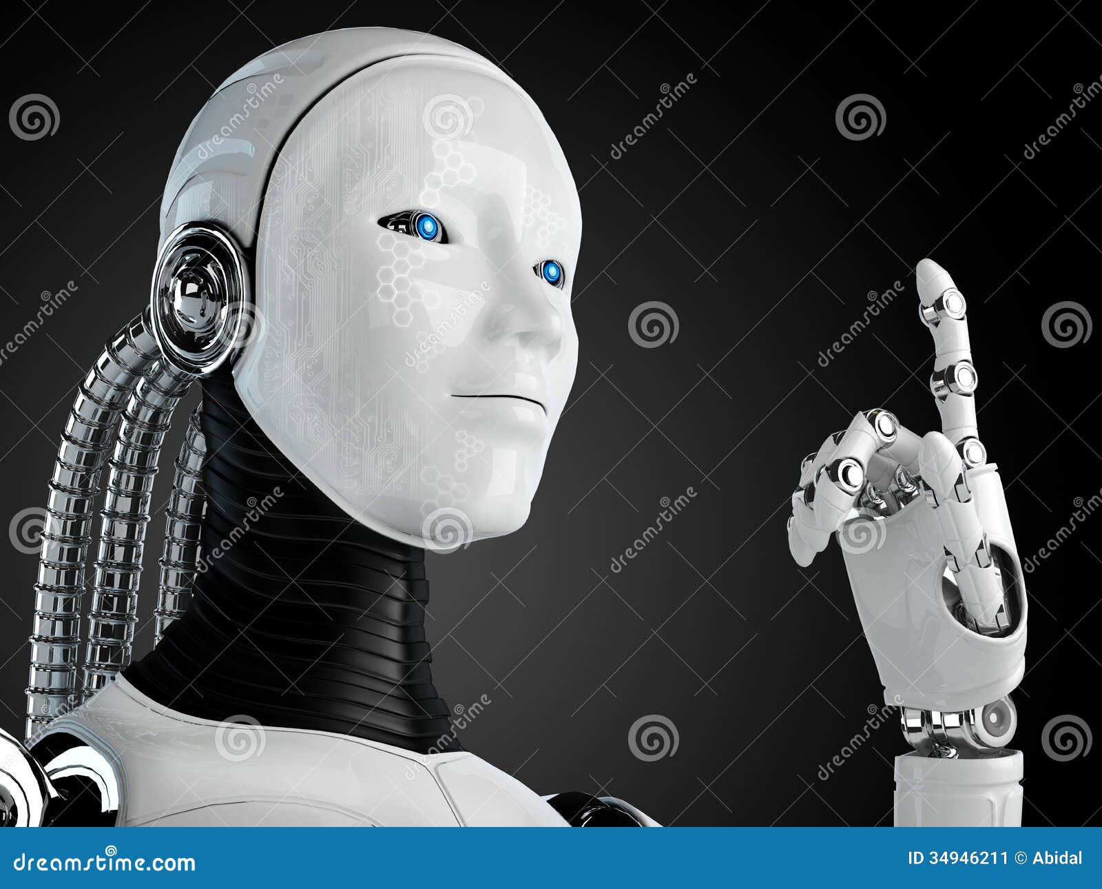 Robot android stock illustration. Illustration of automatic - 34946211