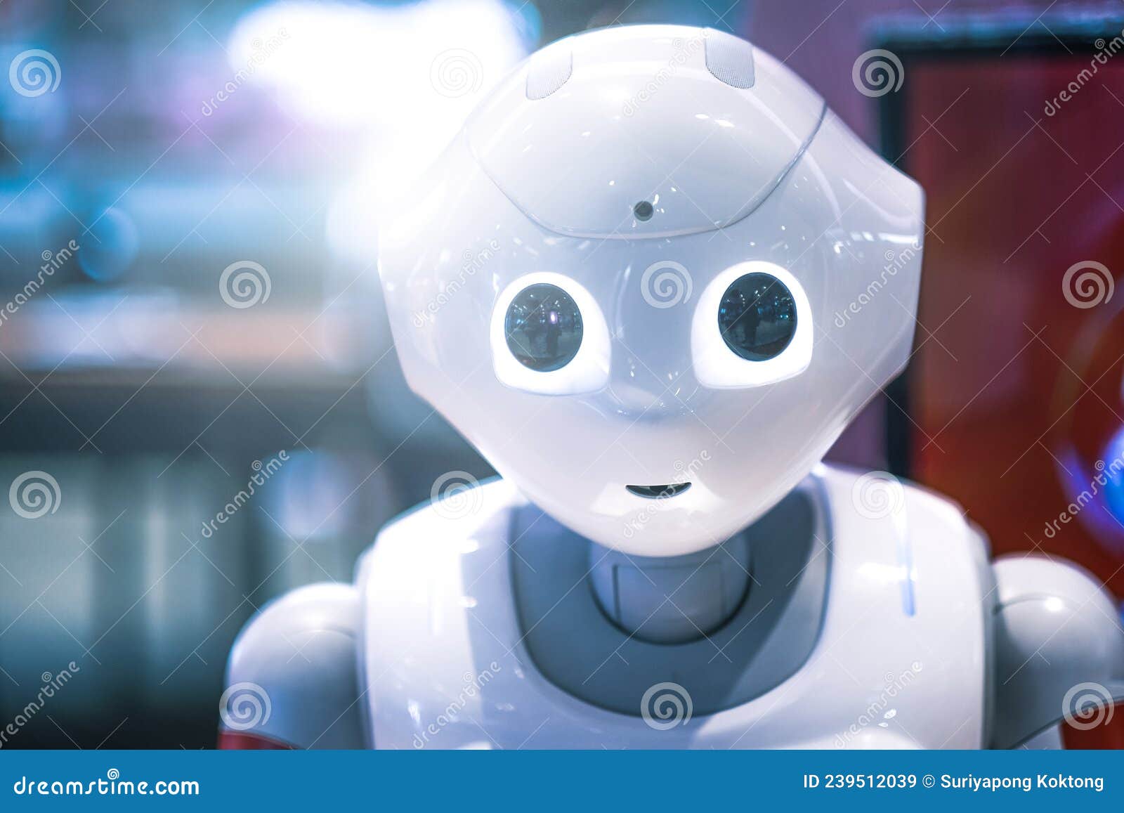 Robot Android Women, Thinking Robot, Assistant with Information ...