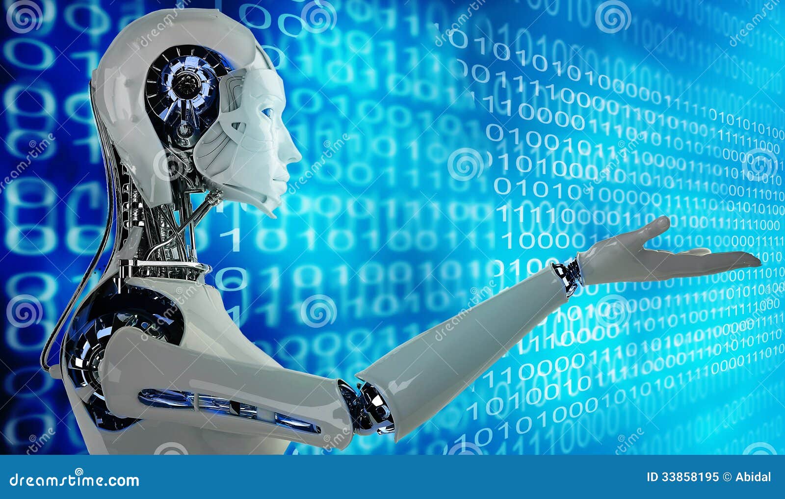 Robot Android Character. Futuristic Cyborg Artificial Intelligence ...