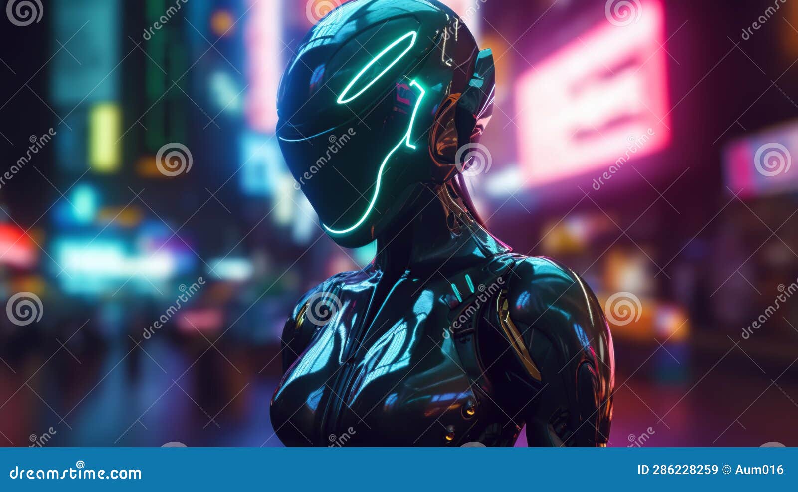 Robot Androit Pilot of the Spaceship of the Future Stock Illustration ...