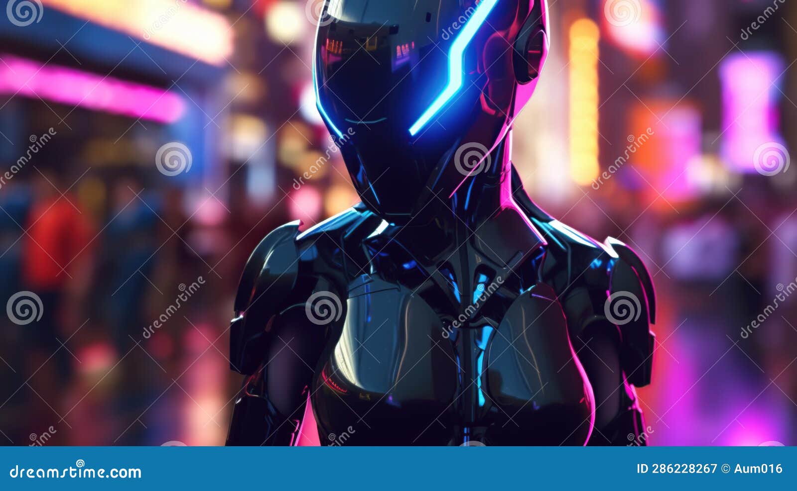 Robot Androit Pilot of the Spaceship of the Future Stock Illustration ...