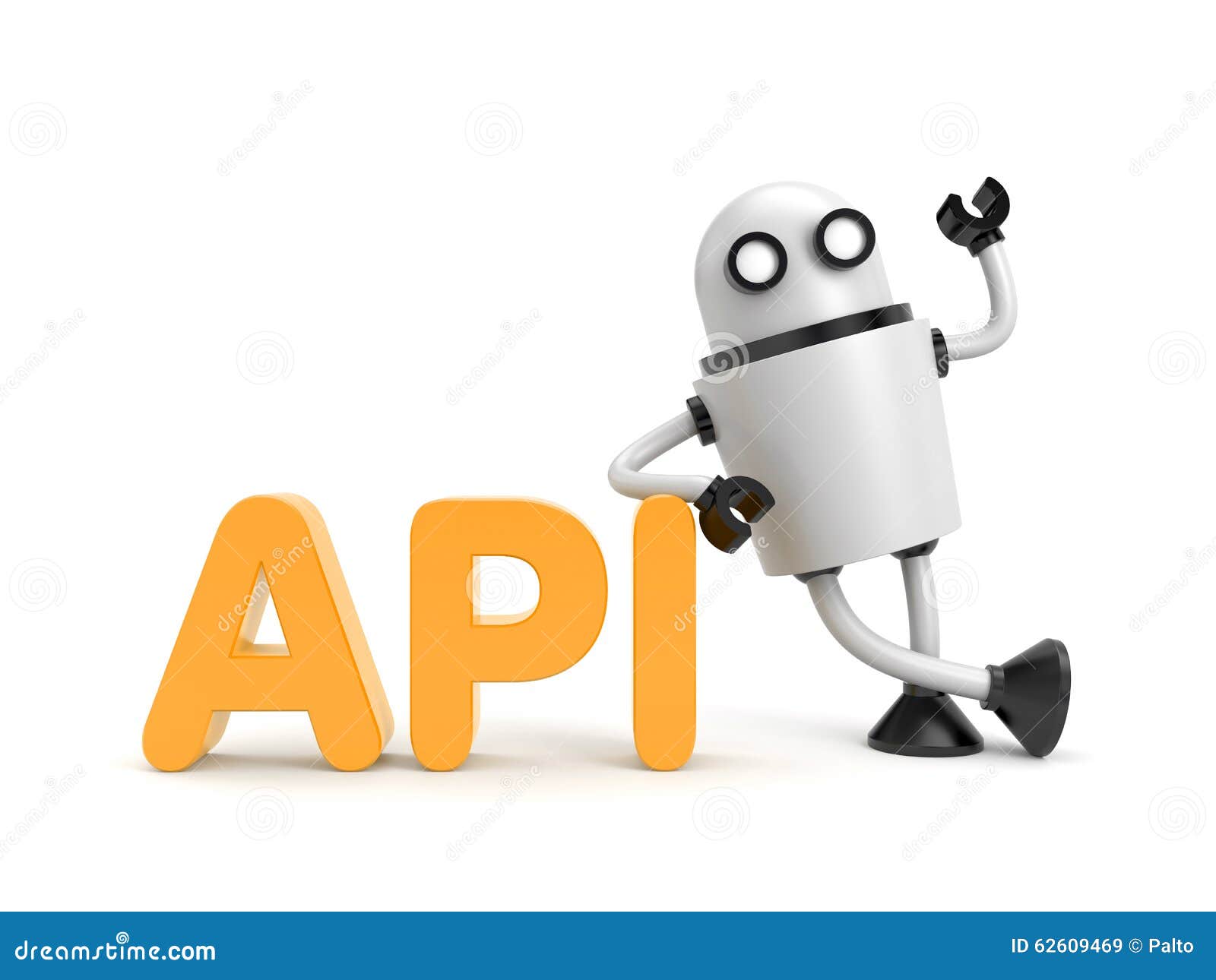 Robot With API Word Royalty-Free Stock Photo | CartoonDealer.com #62609469