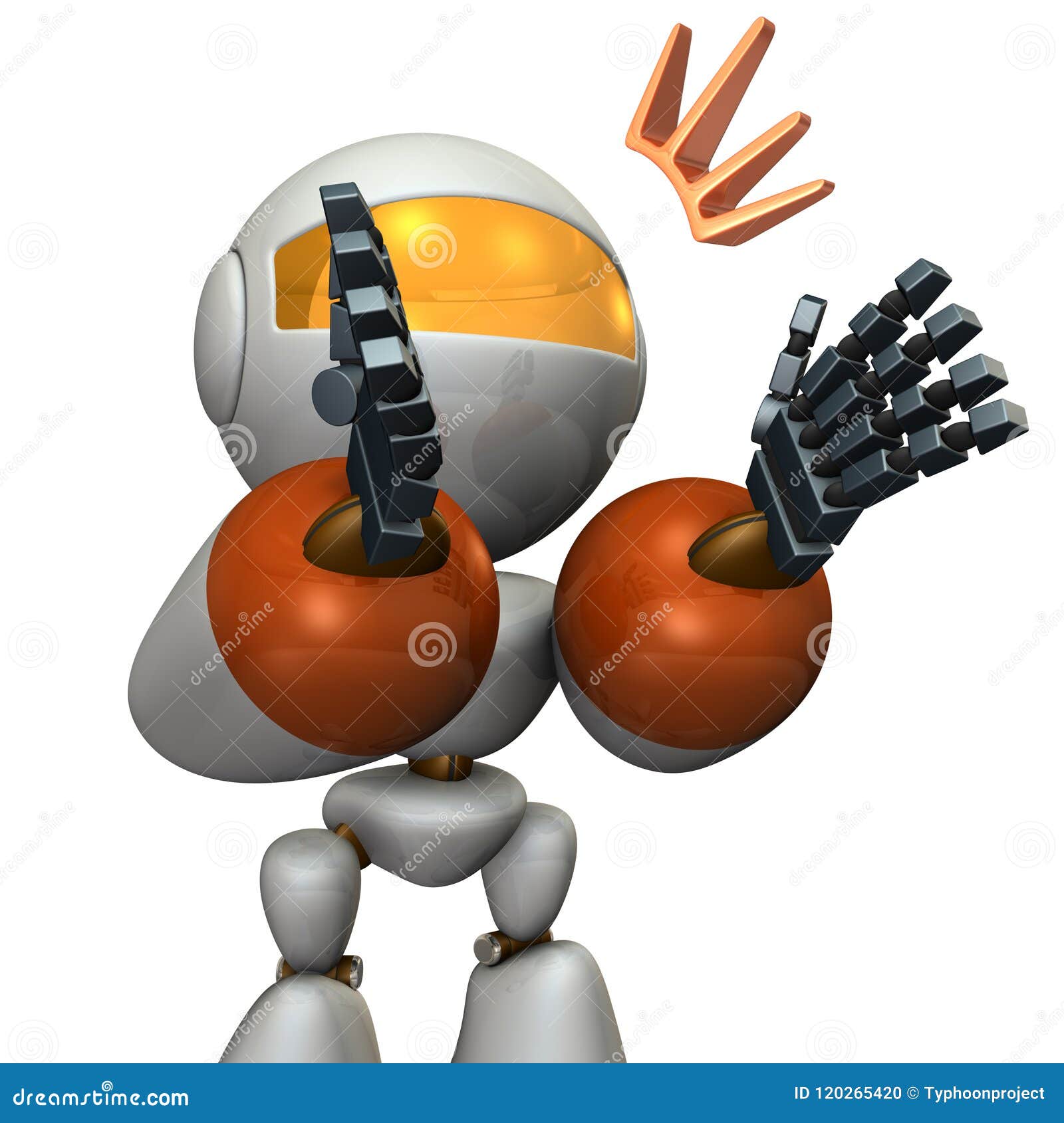 The Robot Applauds and Compliments. it Seems Like it is Seducing Stock ...