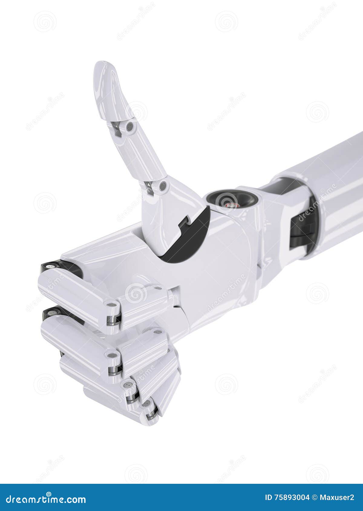 Robot Approval Thumb Up Ok Gesturing 3d Illustration Concept Stock ...