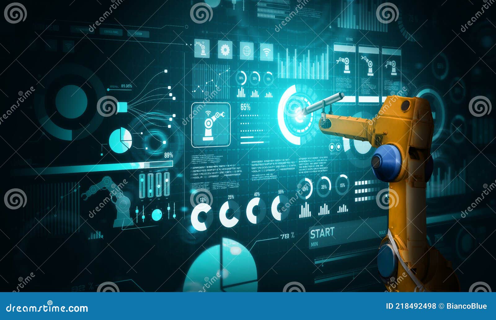 Robot Arm AI Analyzing Mathematics for Mechanized Industry Problem ...