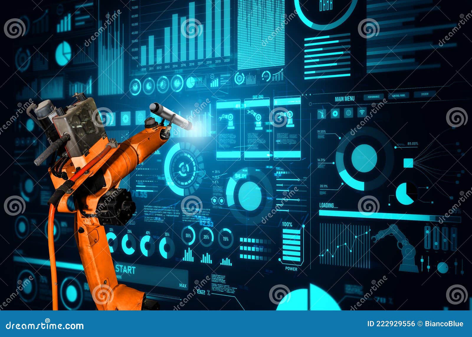 Robot Arm AI Analyzing Mathematics for Mechanized Industry Problem ...