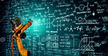 Robot Arm AI Analyzing Mathematics for Mechanized Industry Problem ...
