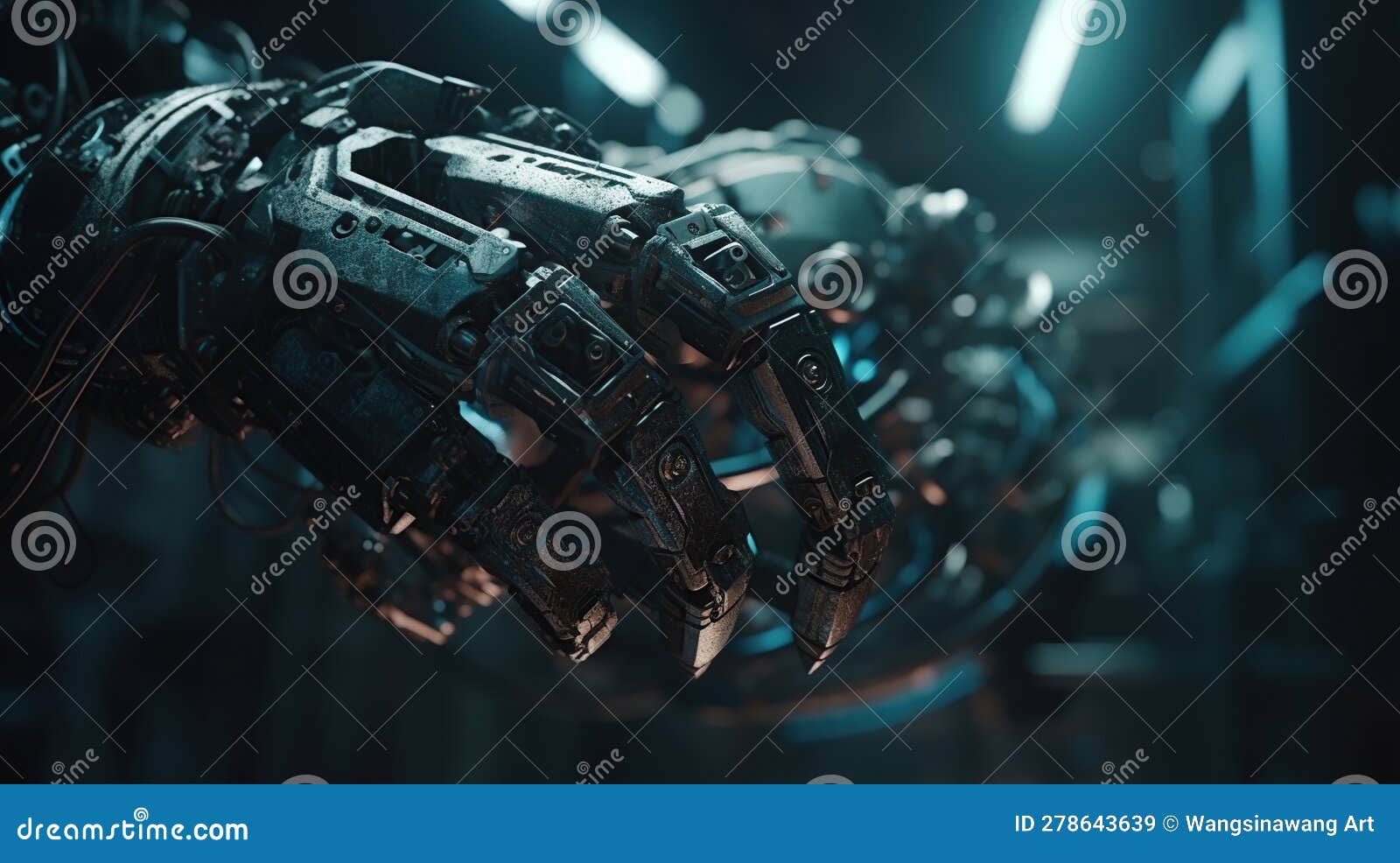 Robot arm , AI Generated stock image. Image of metal - 278643639