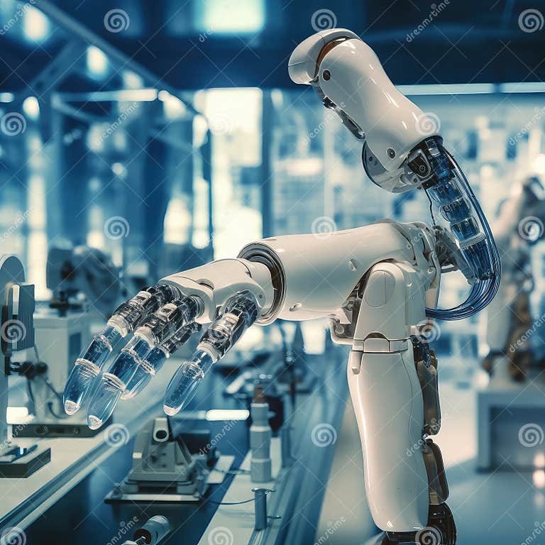 Robot Arm for Biological Experiments in Laboratory,Robot Arm in a High ...