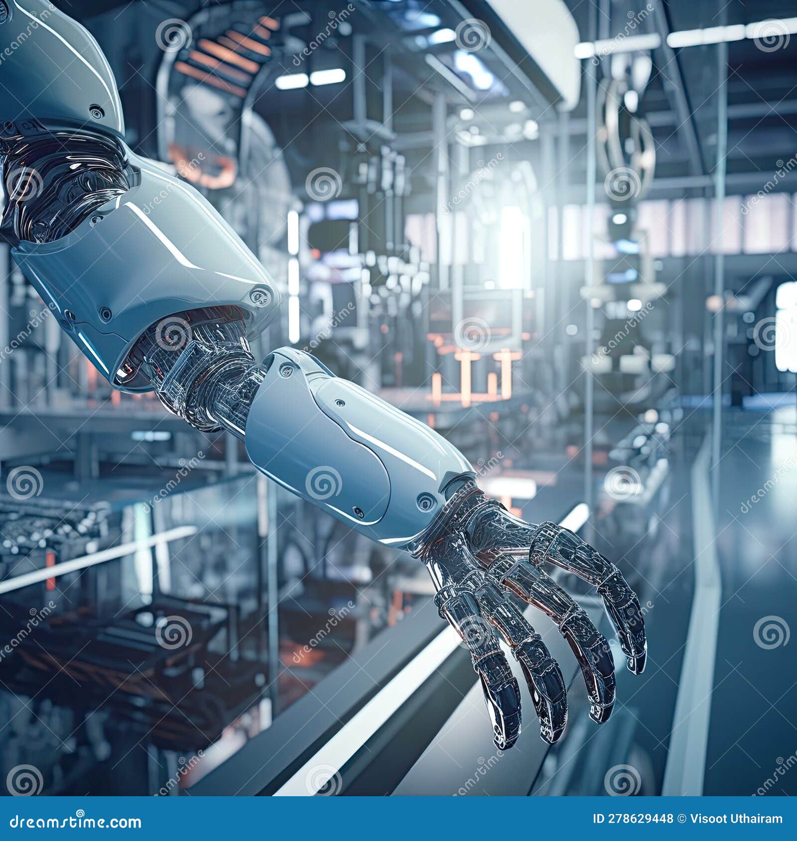 Robot Arm for Biological Experiments in Laboratory,Robot Arm in a High ...