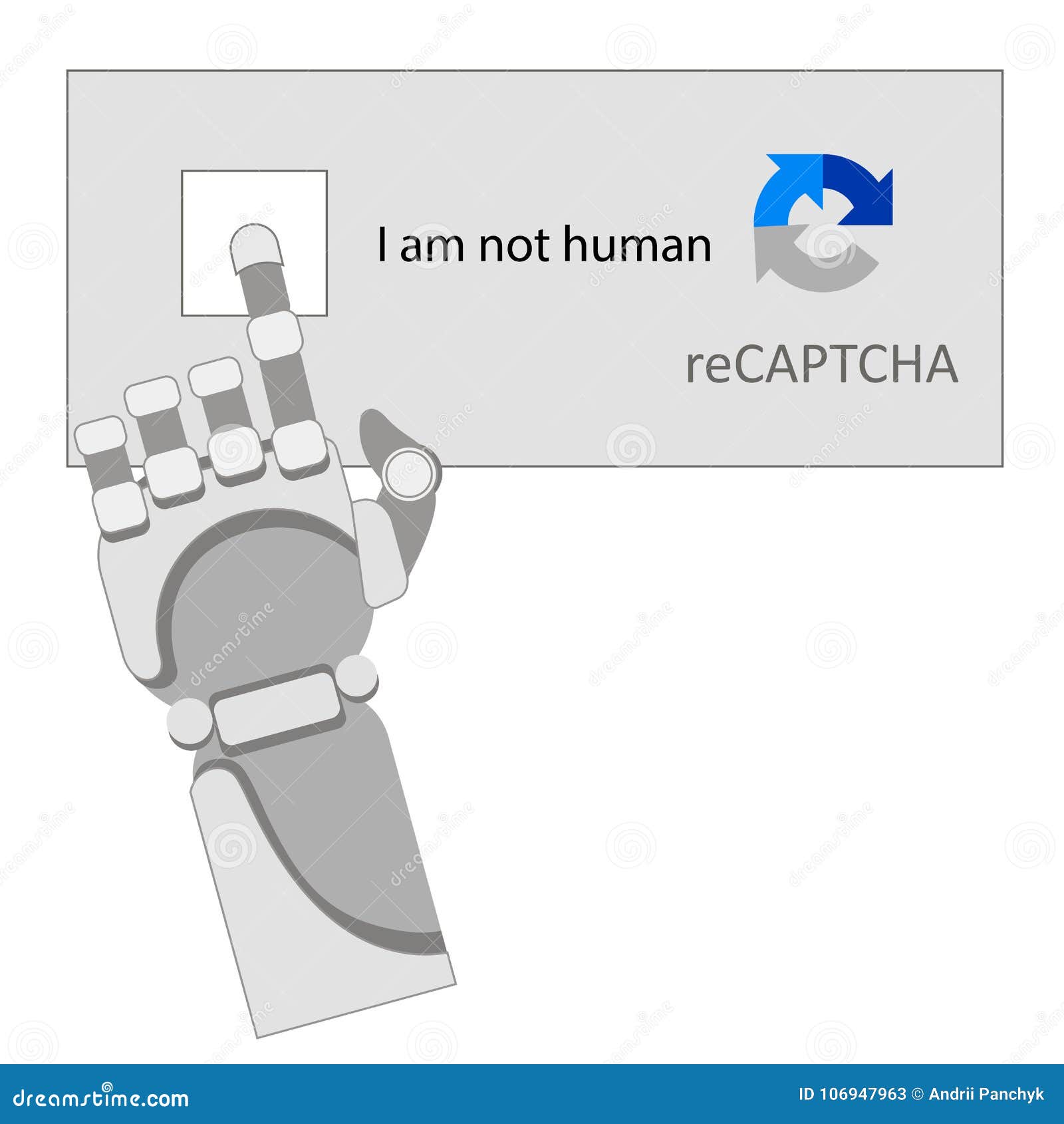 Robot Arm, Captcha, Neural Network Stock Vector - Illustration of hand ...