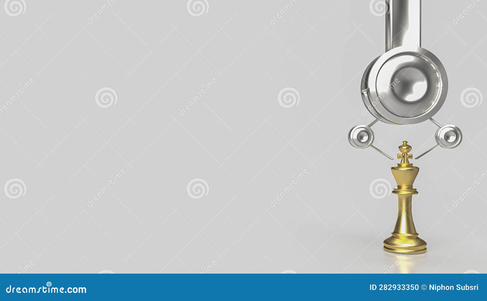 The Robot Arm and Chess for Technology or Business Concept 3d Rendering ...