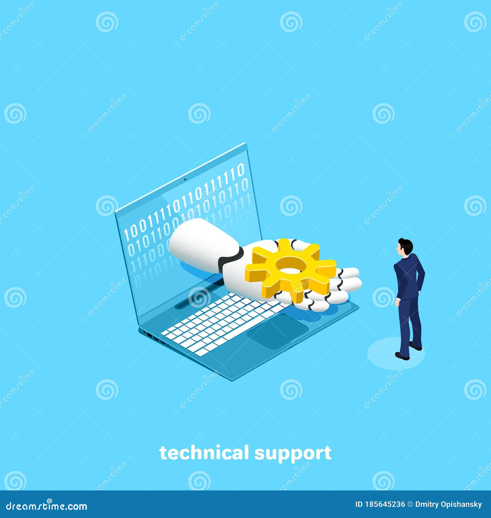 Technical support stock vector. Illustration of mechanical - 185645236