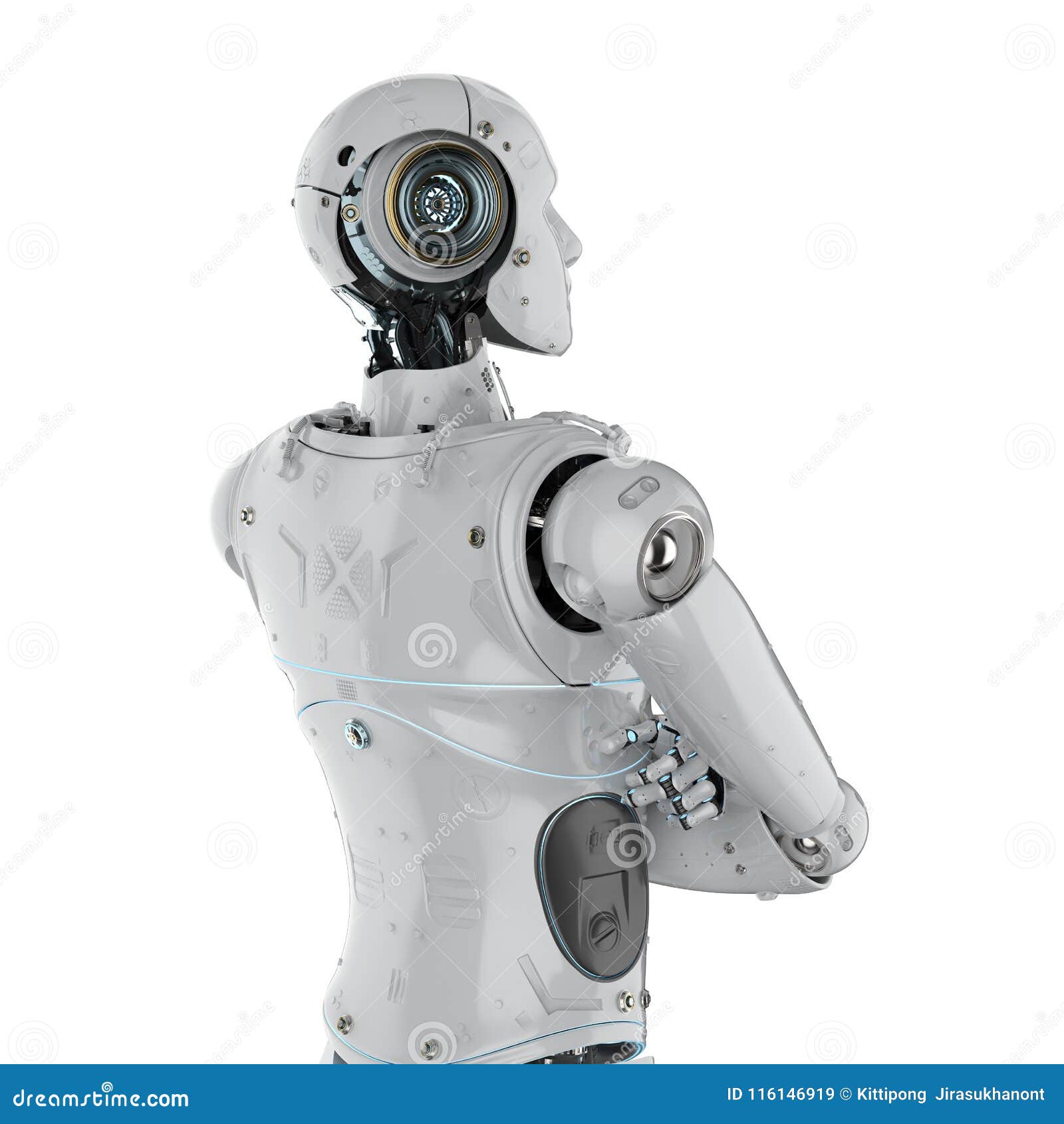 Robot arm crossed stock illustration. Illustration of crossed - 116146919