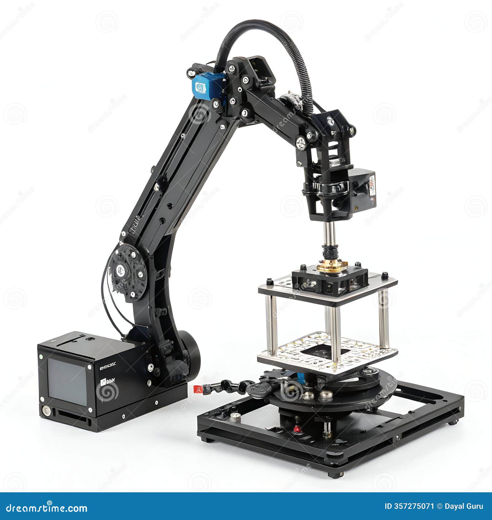 Robot Arm With 3d Printer At Work, Printing Out New Part Stock ...