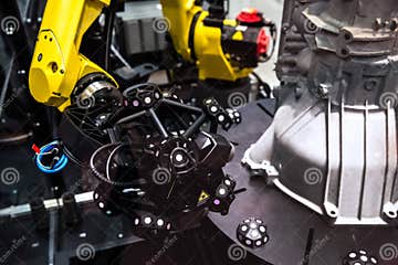 Robot Arm with 3D Scanning System Stock Image - Image of handling ...