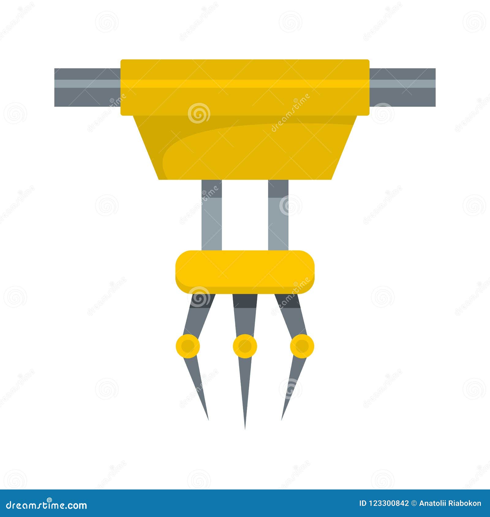 Robot arm icon, flat style stock illustration. Illustration of sign ...