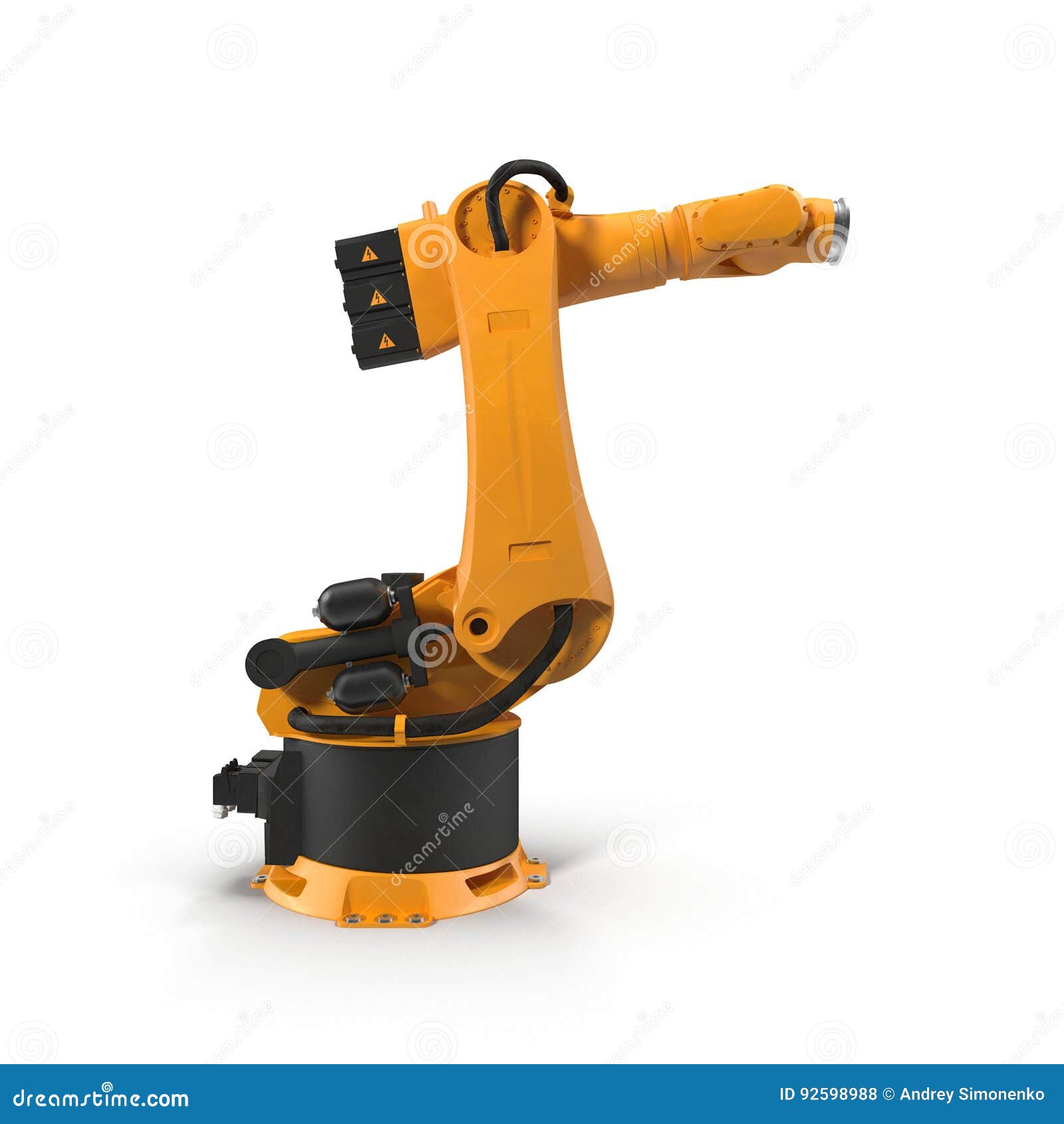 Robot Side View On White Stock Photo | CartoonDealer.com #126086706